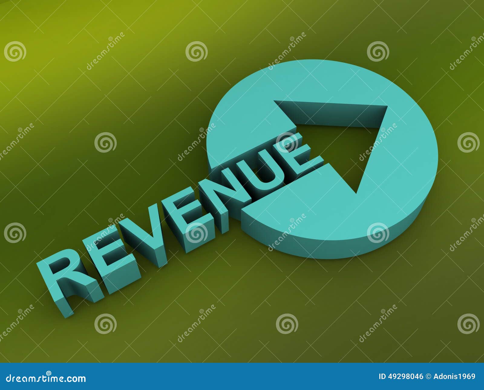 Revenue sign with an arrow stock illustration. Illustration of ...