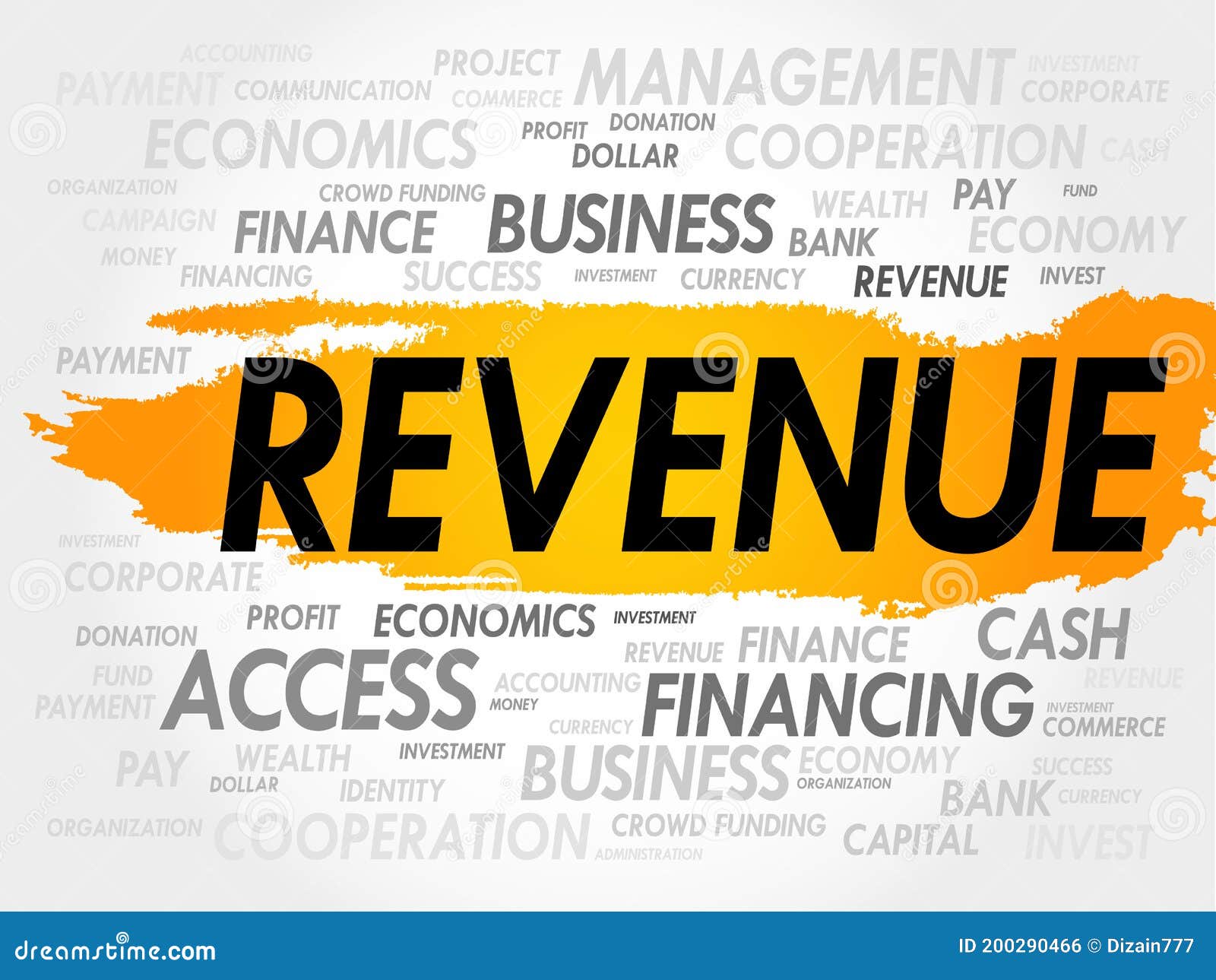 REVENUE word cloud stock illustration. Illustration of crowd - 200290466