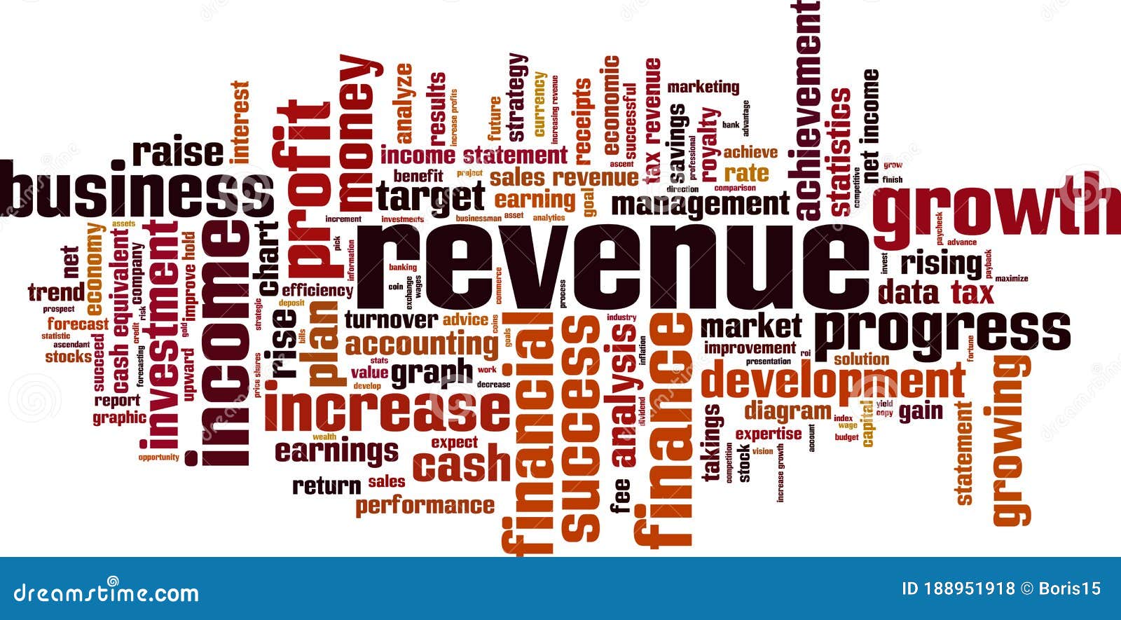Revenue word cloud stock vector. Illustration of sales - 188951918