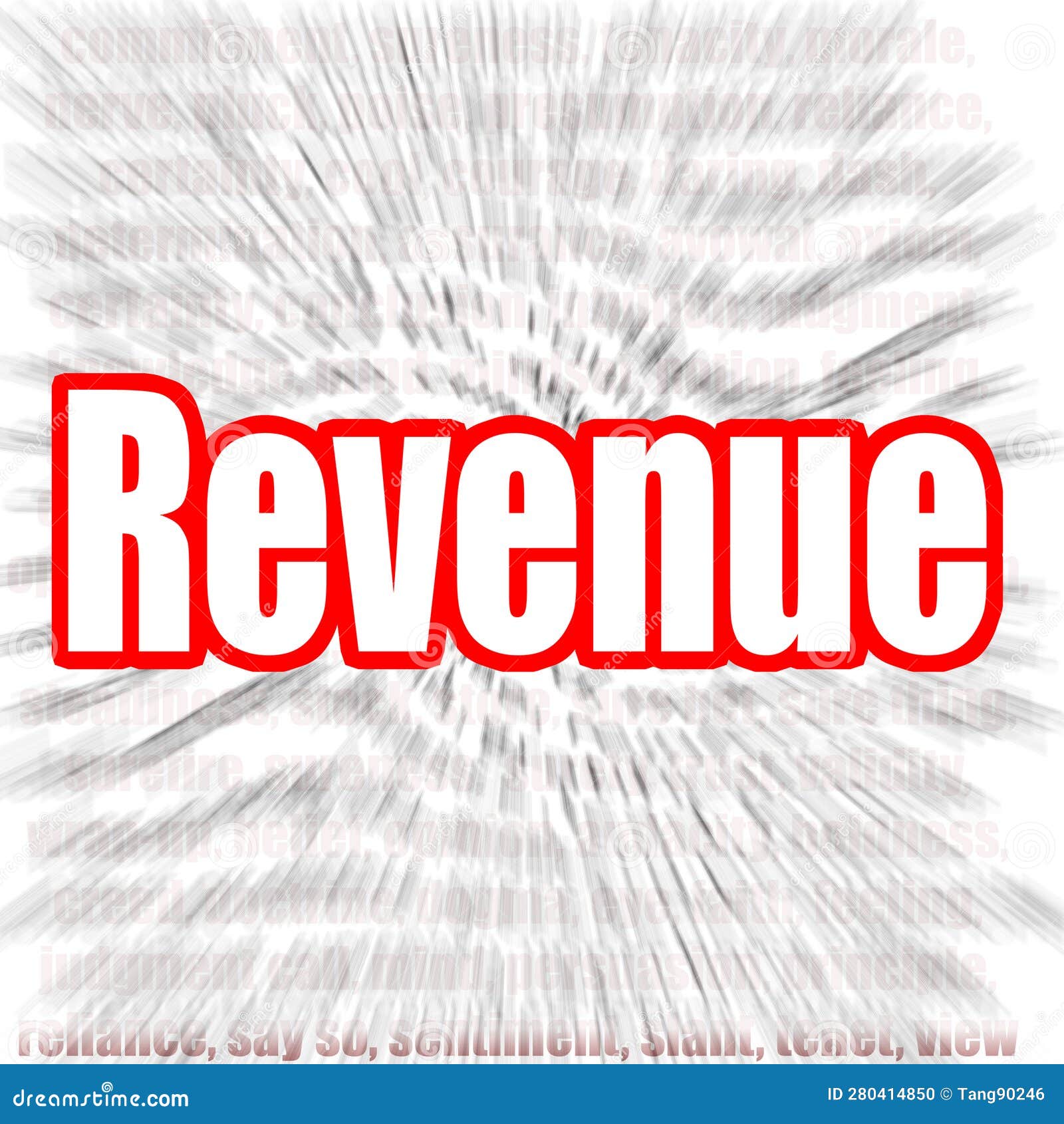 Revenue Word with Zoom in Effect Stock Illustration - Illustration of ...