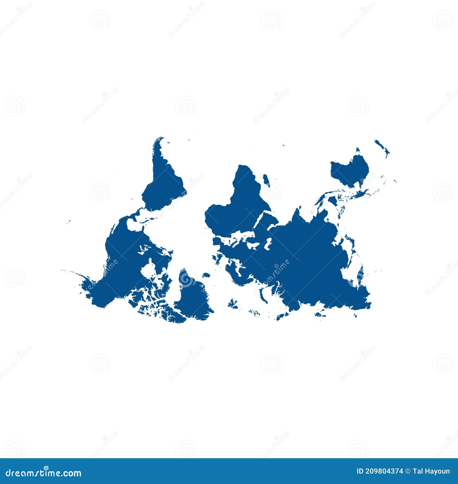 Reversed Or Upside Down Political Map Of World. South-up Orientation ... Reversed Or Upside Down Political Map Of World. South-up Orientation ...