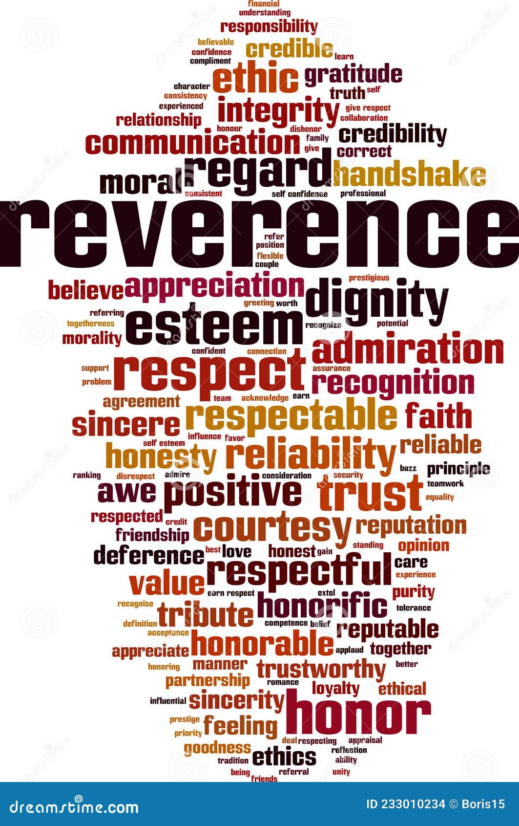 Reverence word cloud stock vector. Illustration of acceptance - 233010234