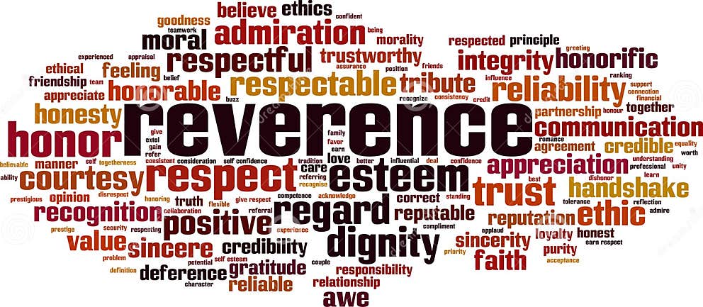 Reverence word cloud stock vector. Illustration of prestige - 171885177