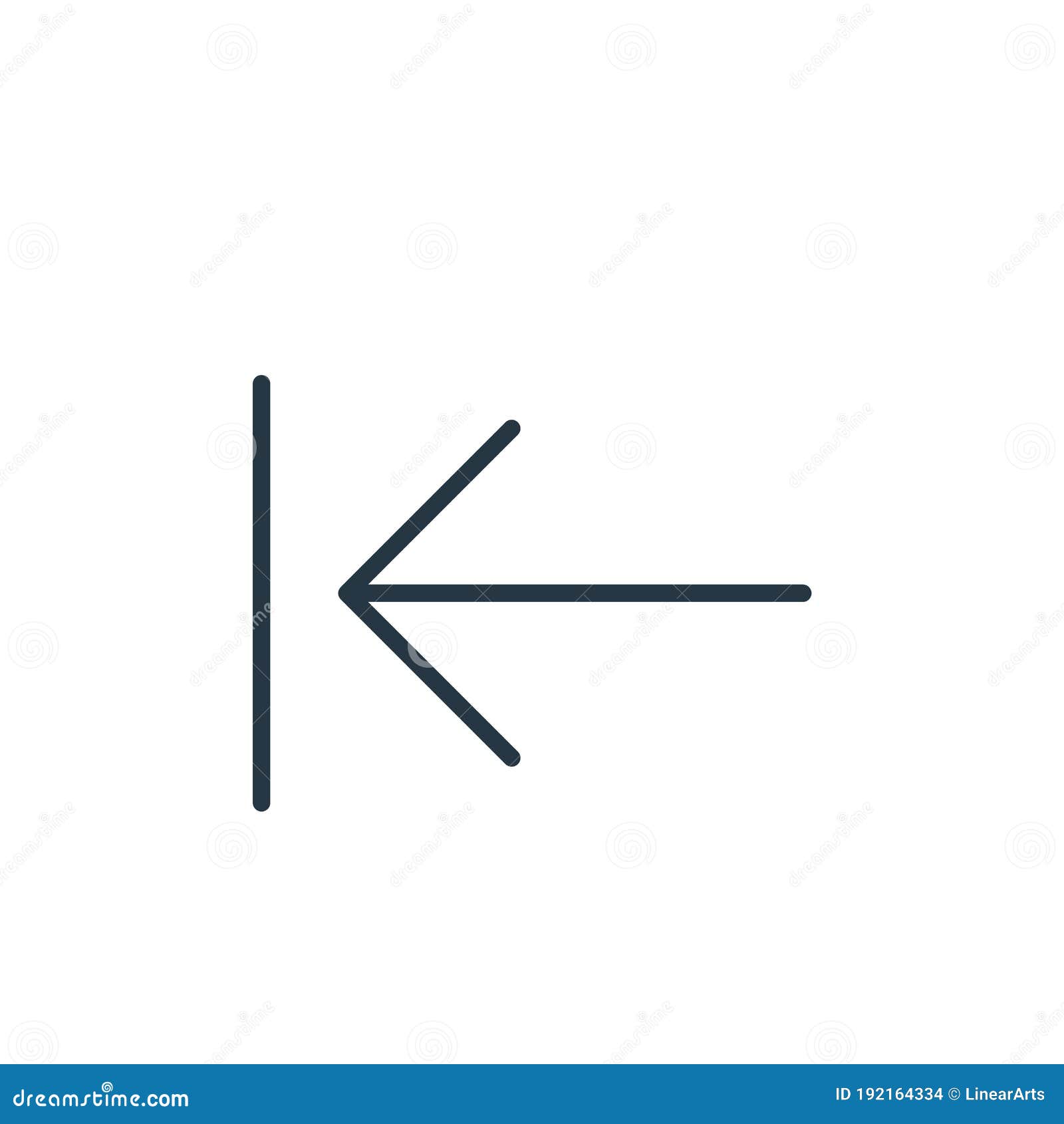 Reverse Arrow Icon Vector from User Interface Concept. Thin Line ...