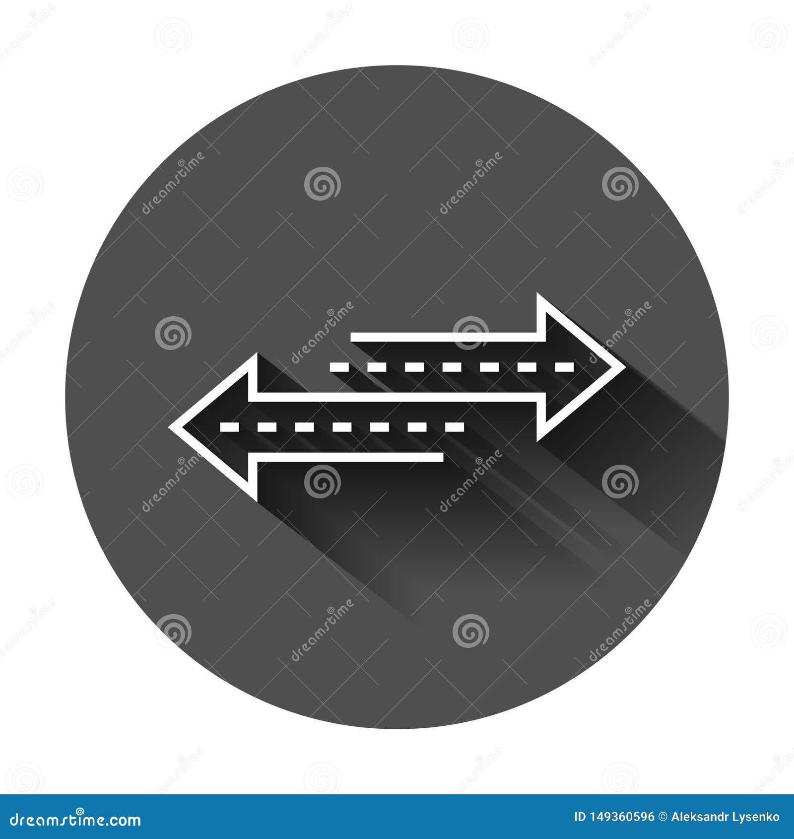 Reverse Arrow Sign Icon in Flat Style. Refresh Vector Illustration on ...