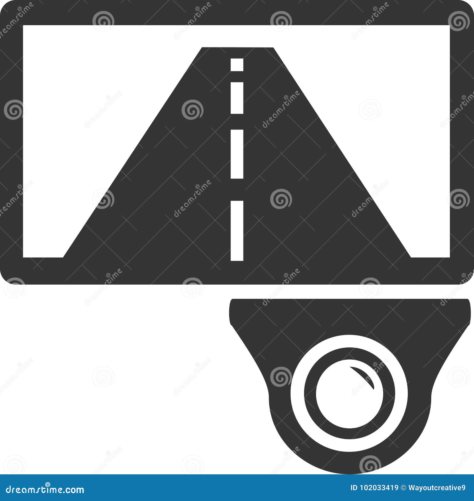 Reverse Backup Camera - Dash Display Screen Stock Image - Illustration ...