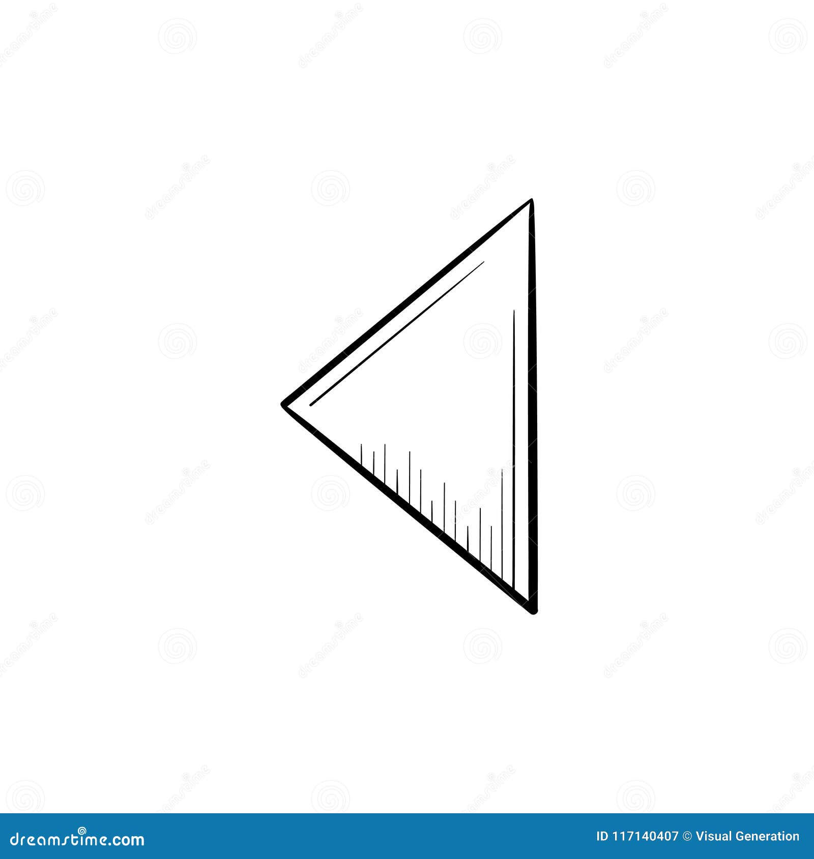 Reverse Button Hand Drawn Outline Doodle Icon. Stock Vector ...