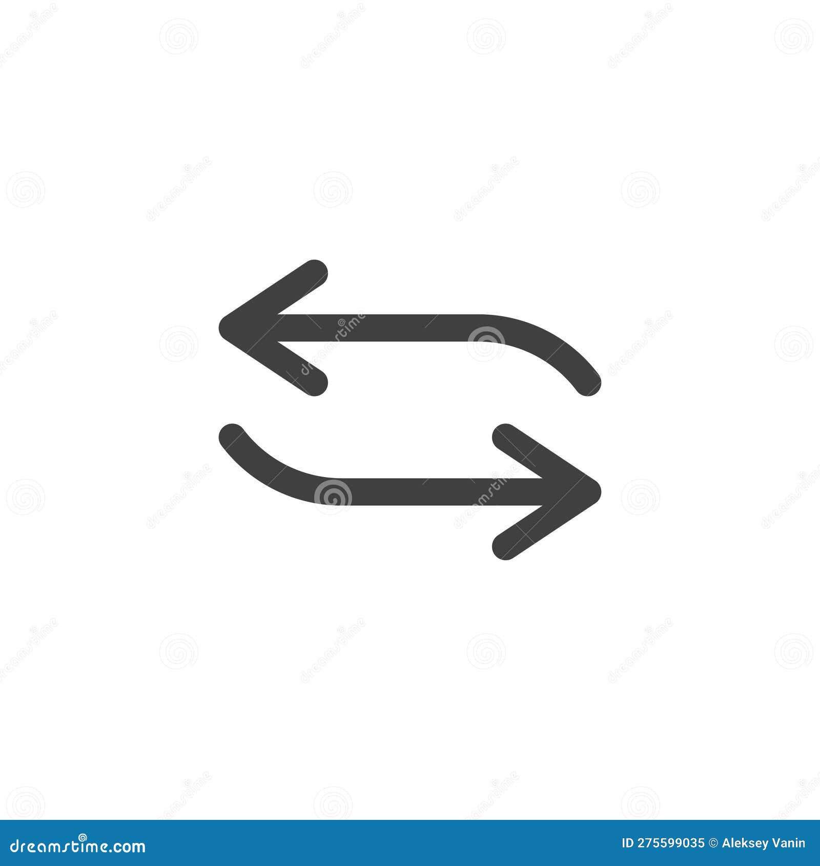 Reverse button line icon stock illustration. Illustration of exchange ...