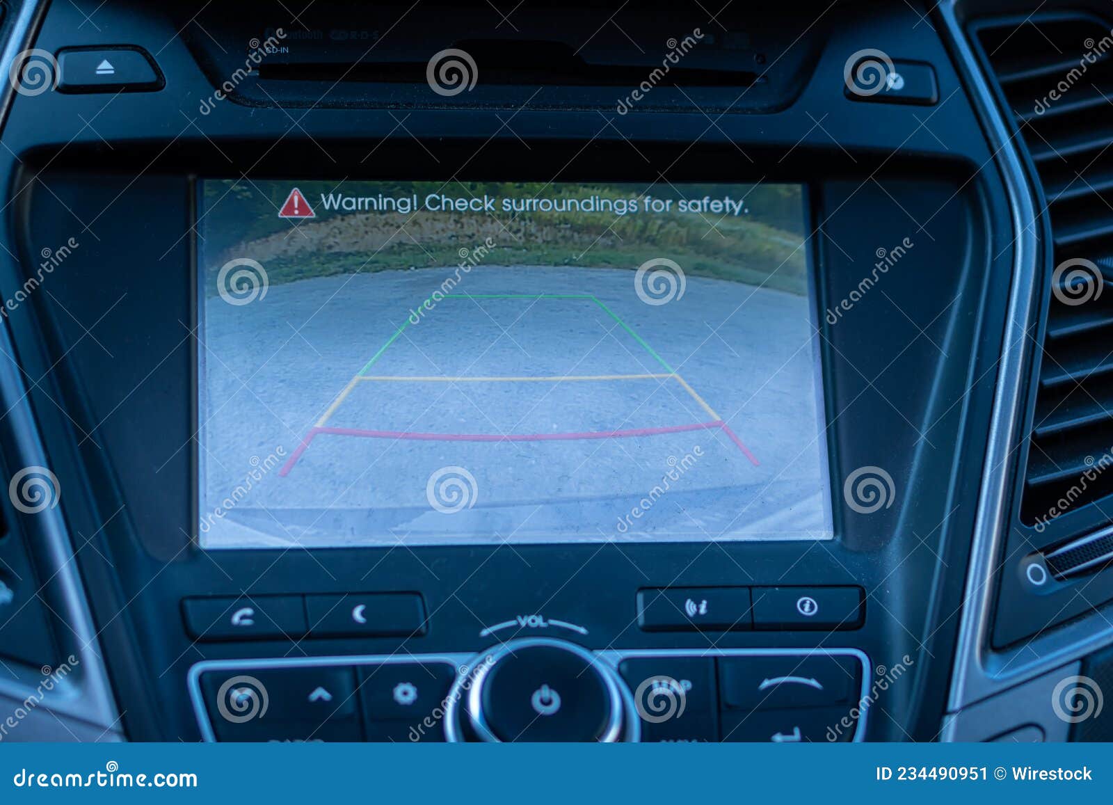 Reverse Camera on the Navigation Display of a Car Editorial Photo ...