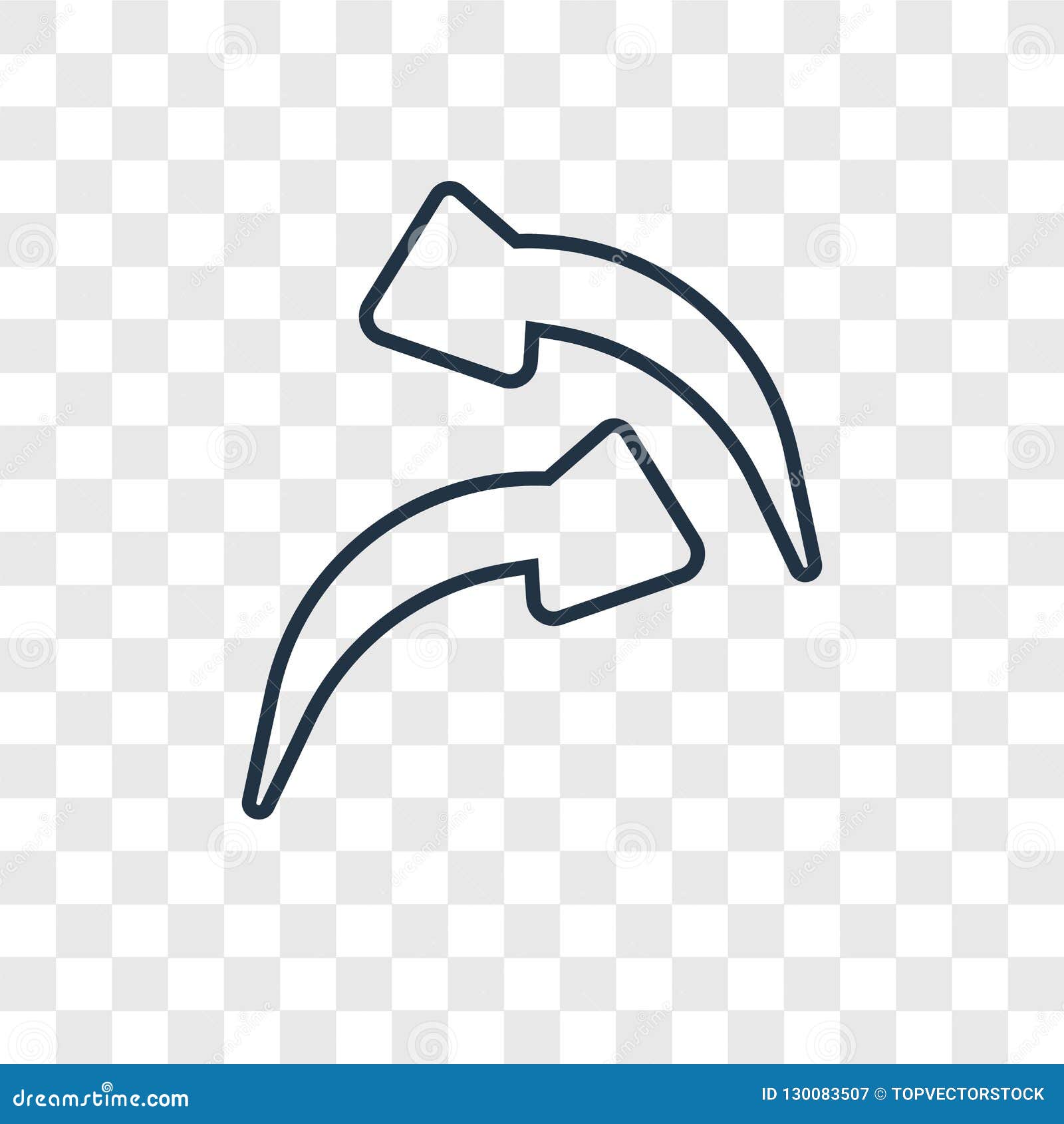 Reverse Concept Vector Linear Icon Isolated on Transparent Background ...