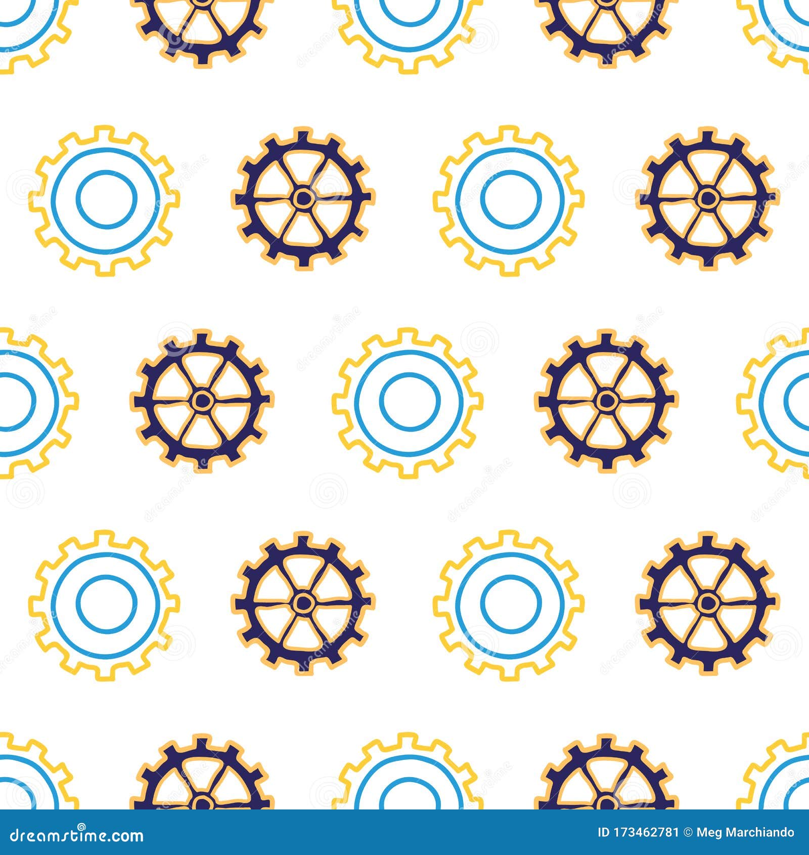 Reverse Gear Cogs Seamless Vector Repeat Pattern Stock Vector - Illustration of cogwheel, design ...