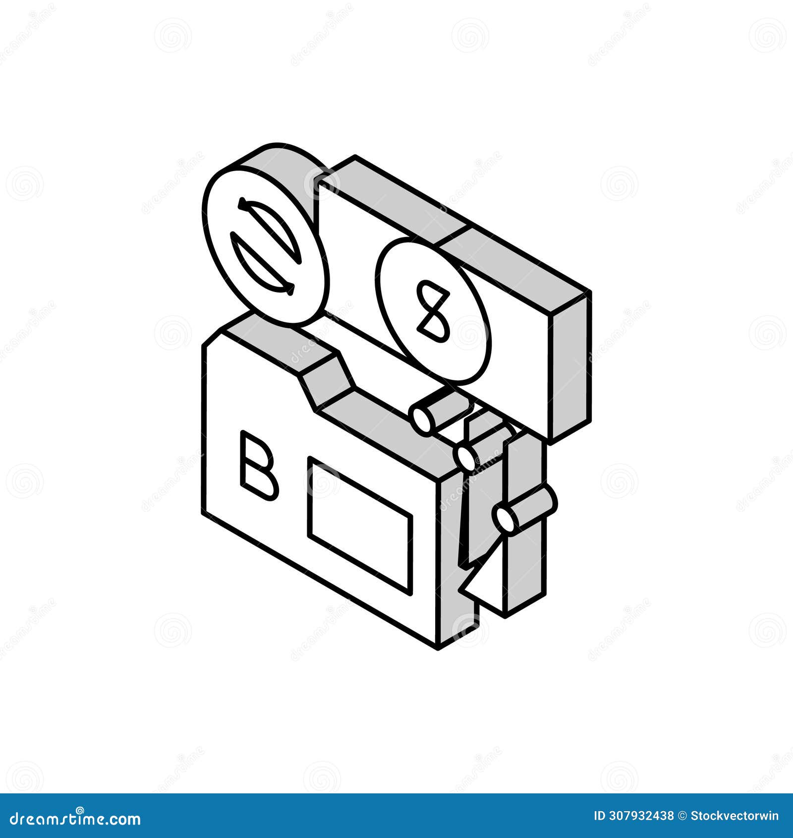Reverse Ico Isometric Icon Vector Illustration Stock Vector ...