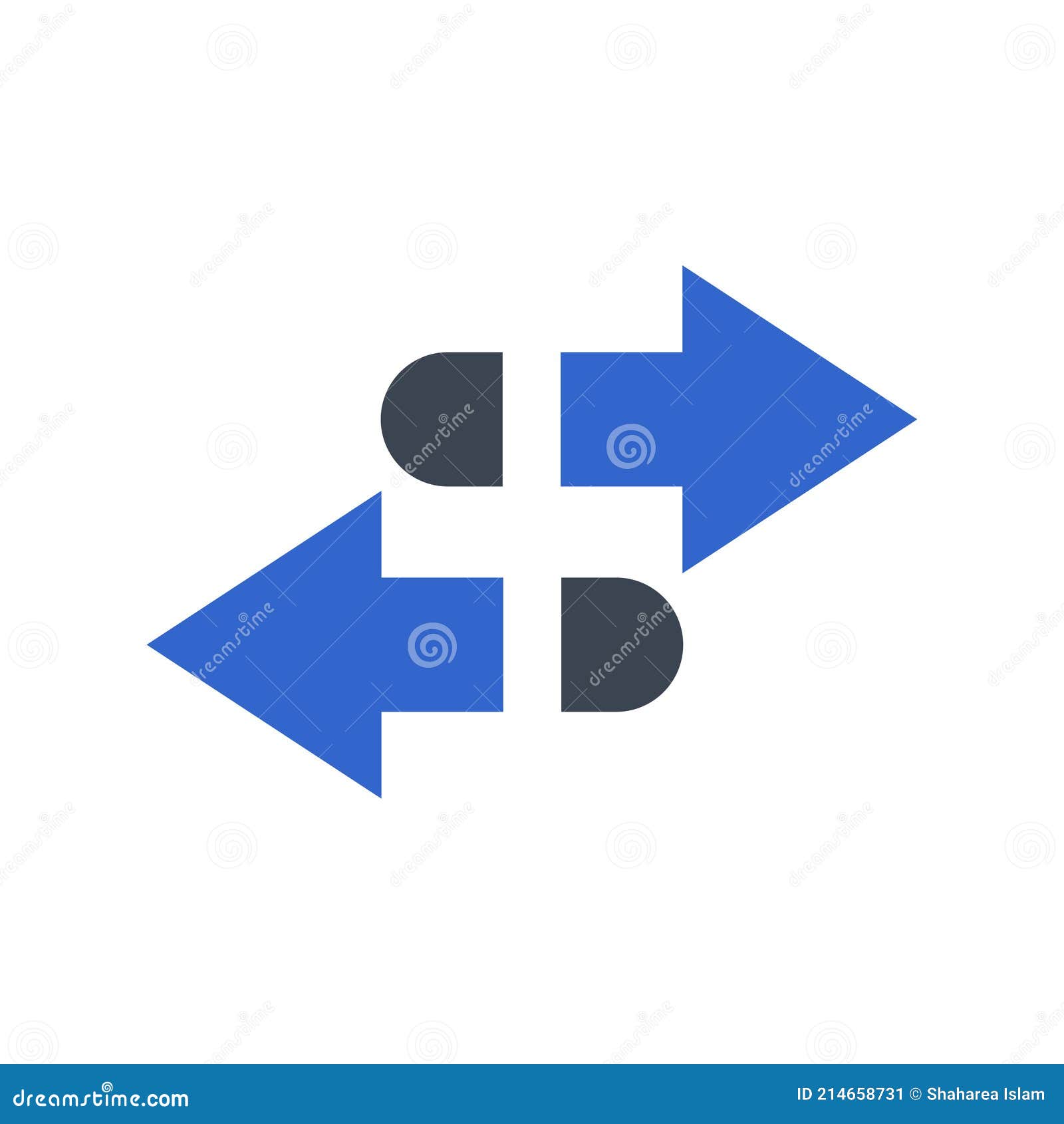 Reverse Left Right Arrow Icon Stock Vector - Illustration of ...