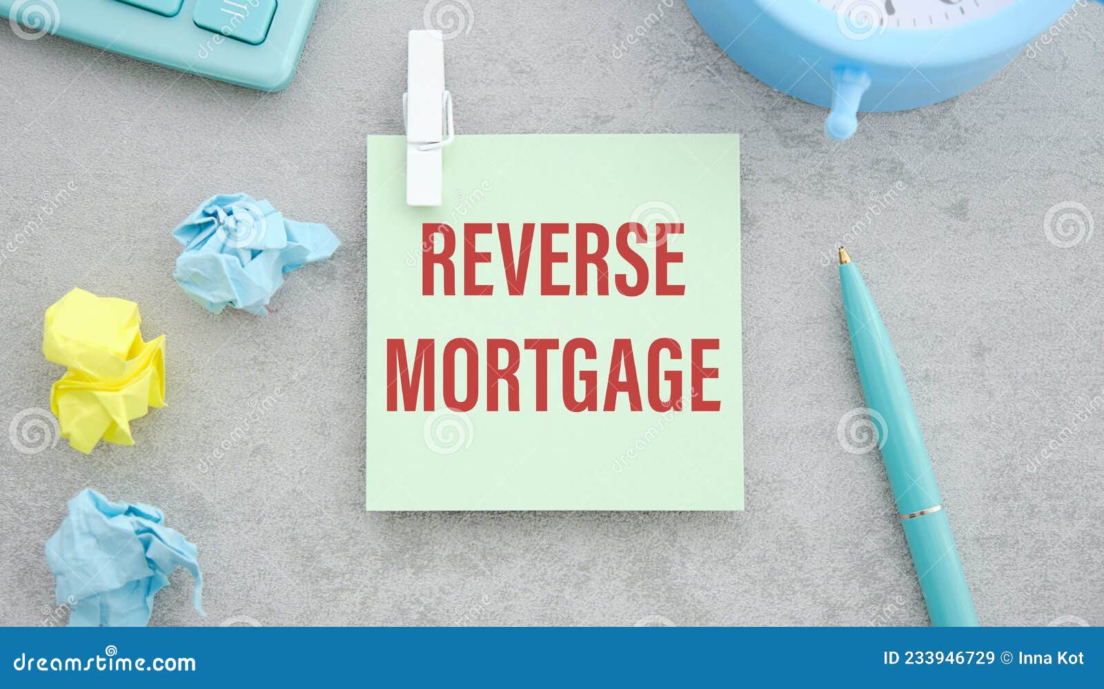 Reverse Mortgage Form on a Table Stock Image - Image of paper, notepad ...