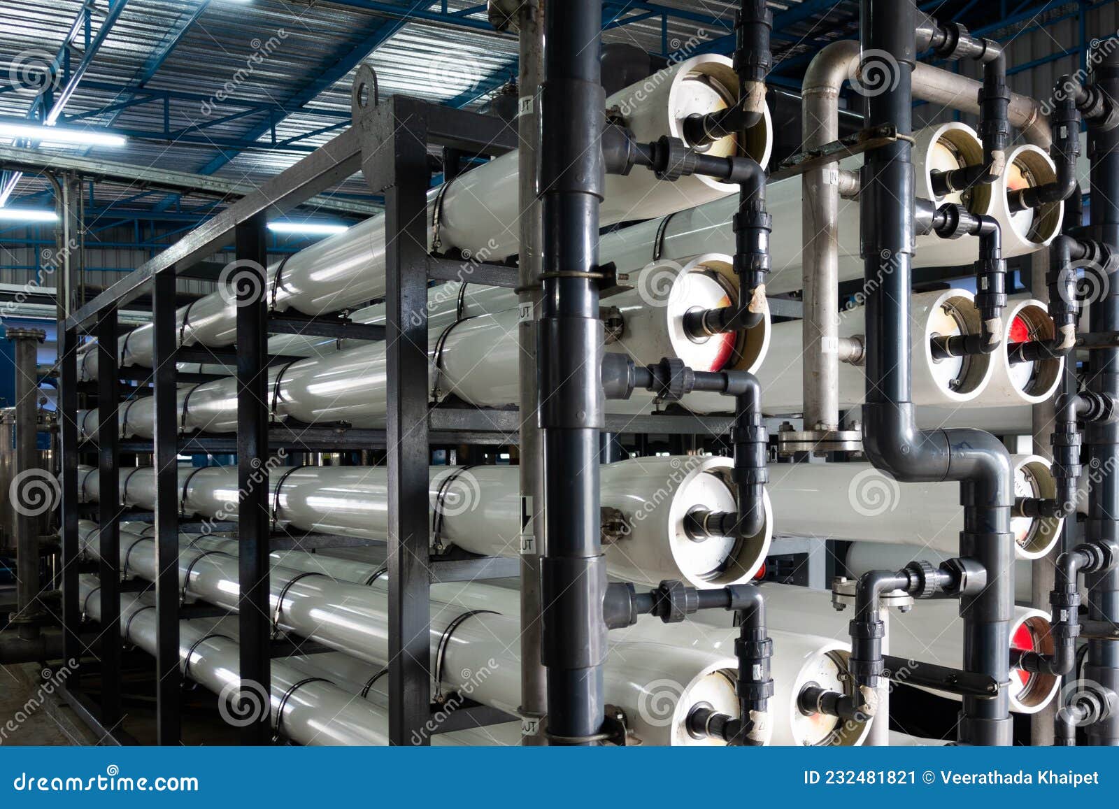 Reverse Osmosis System for Power Plant Stock Image - Image of tank ...