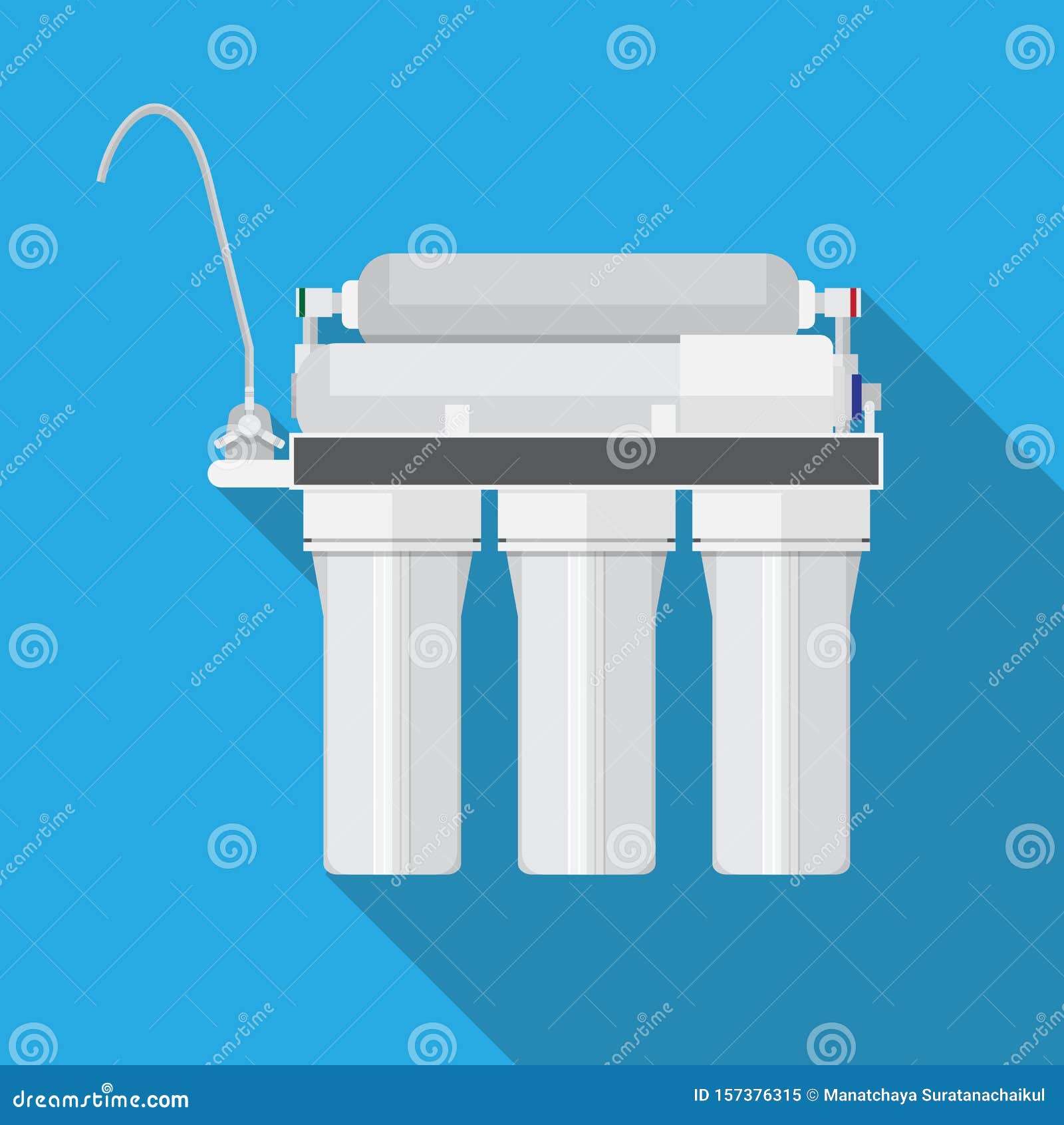 Reverse osmosis system. stock illustration. Illustration of pressure ...
