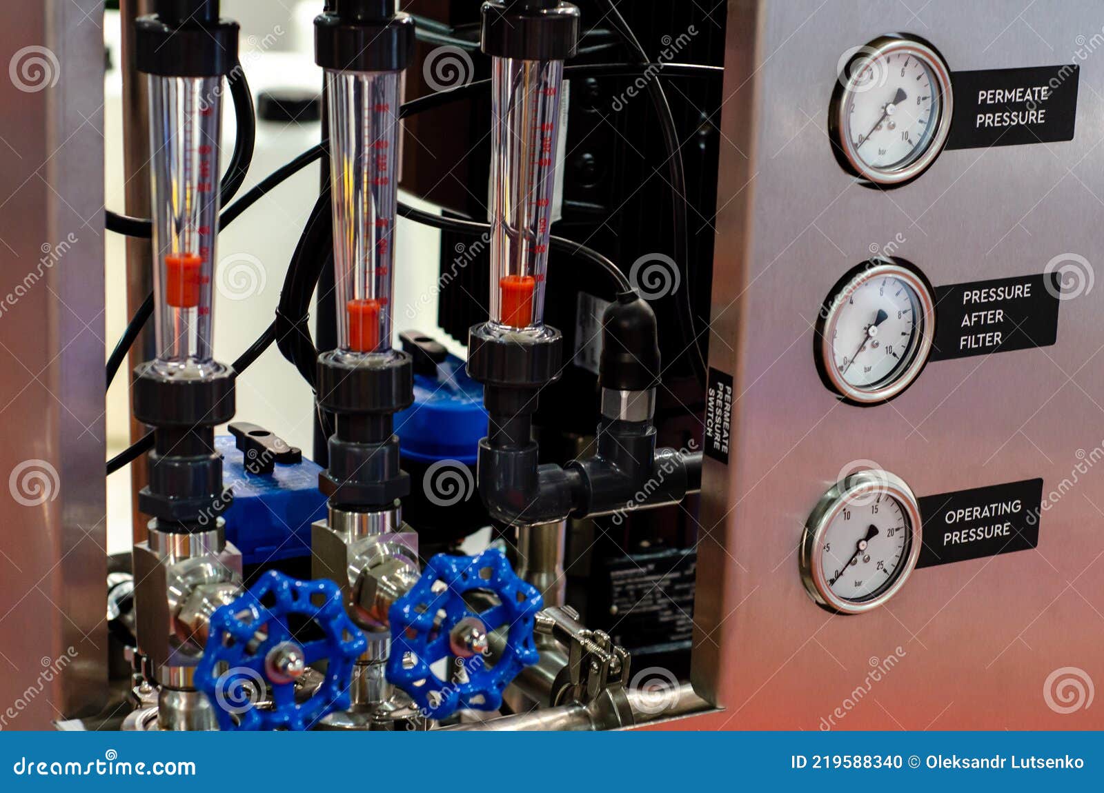 Rotameter And Pressure Dial Gauge Measuring Device For Measure ...