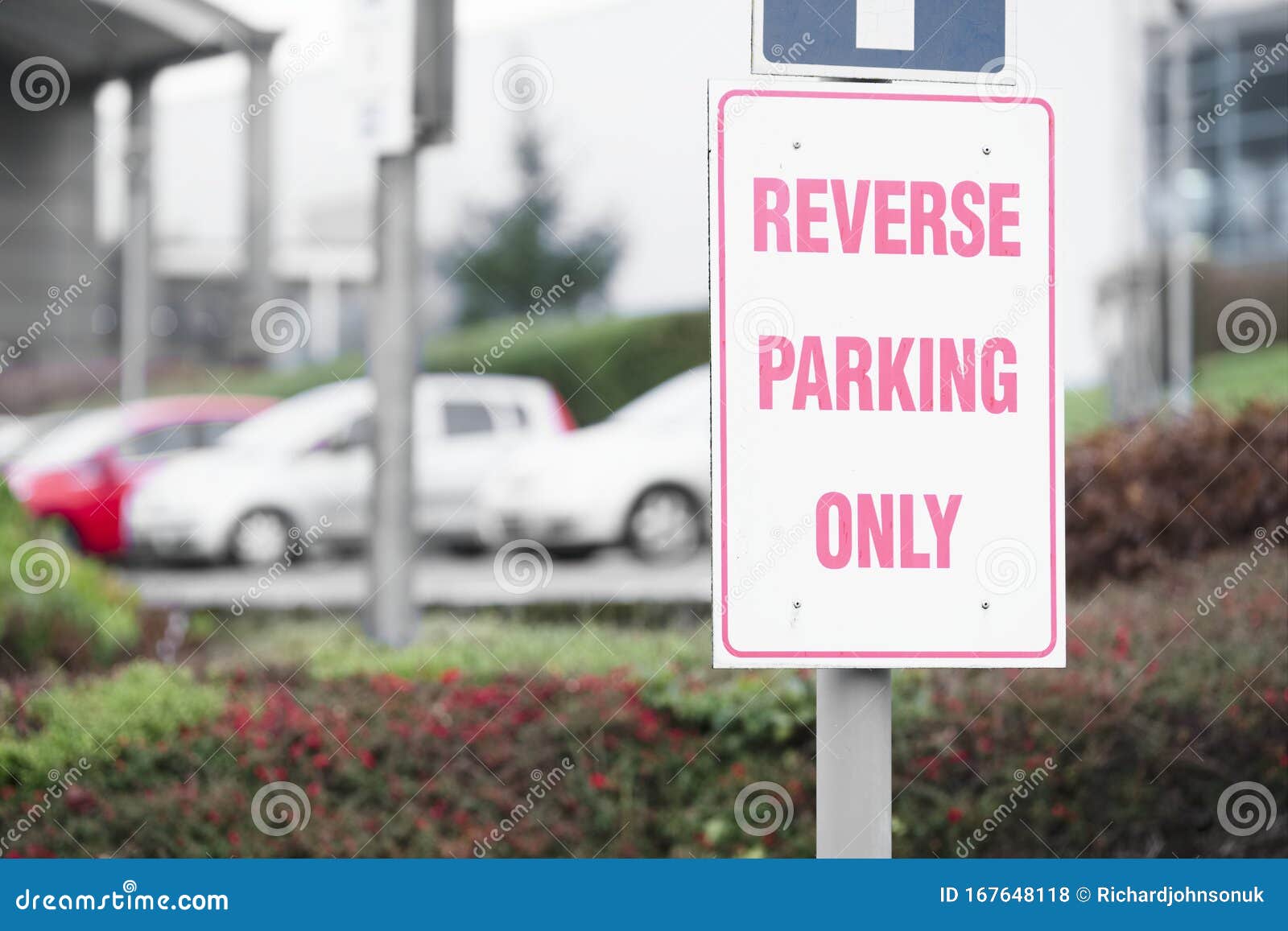 Reverse Parking Sign at Car Park Stock Photo - Image of post, sign ...