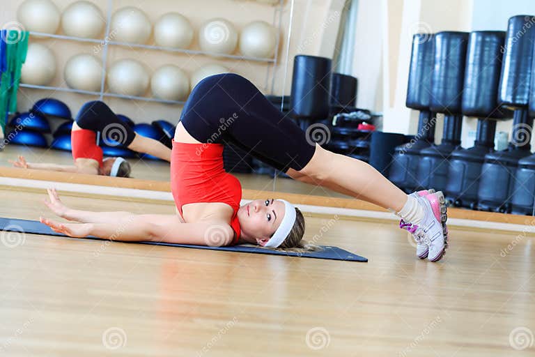 Reverse pose stock photo. Image of coach, class, girl - 14000512