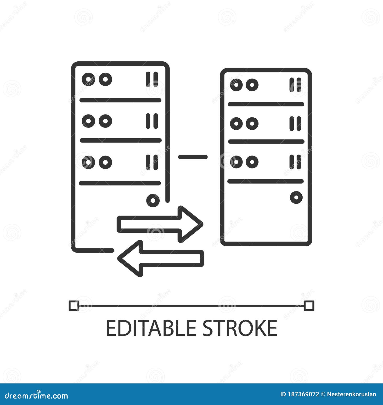 Reverse proxy linear icon stock vector. Illustration of isolated ...