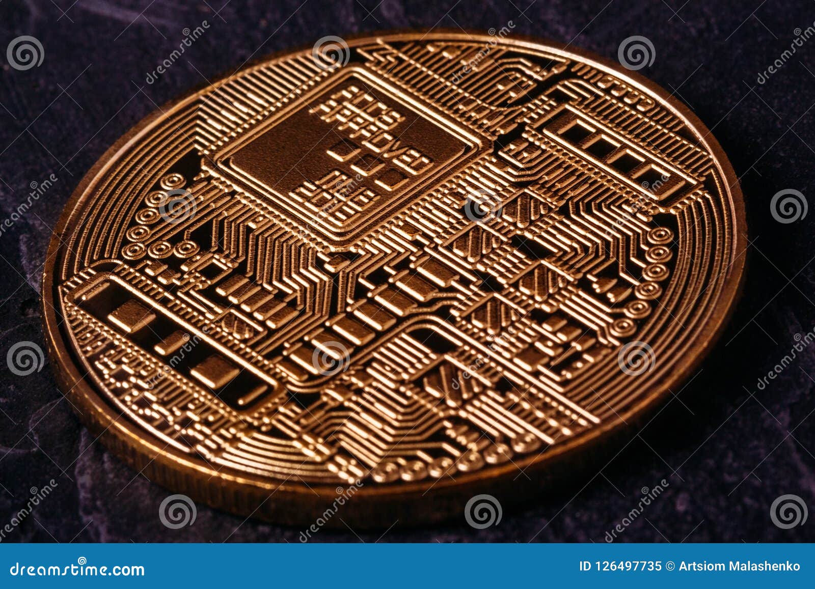 The Reverse Side of the Crypto Currency Stock Image - Image of digital ...
