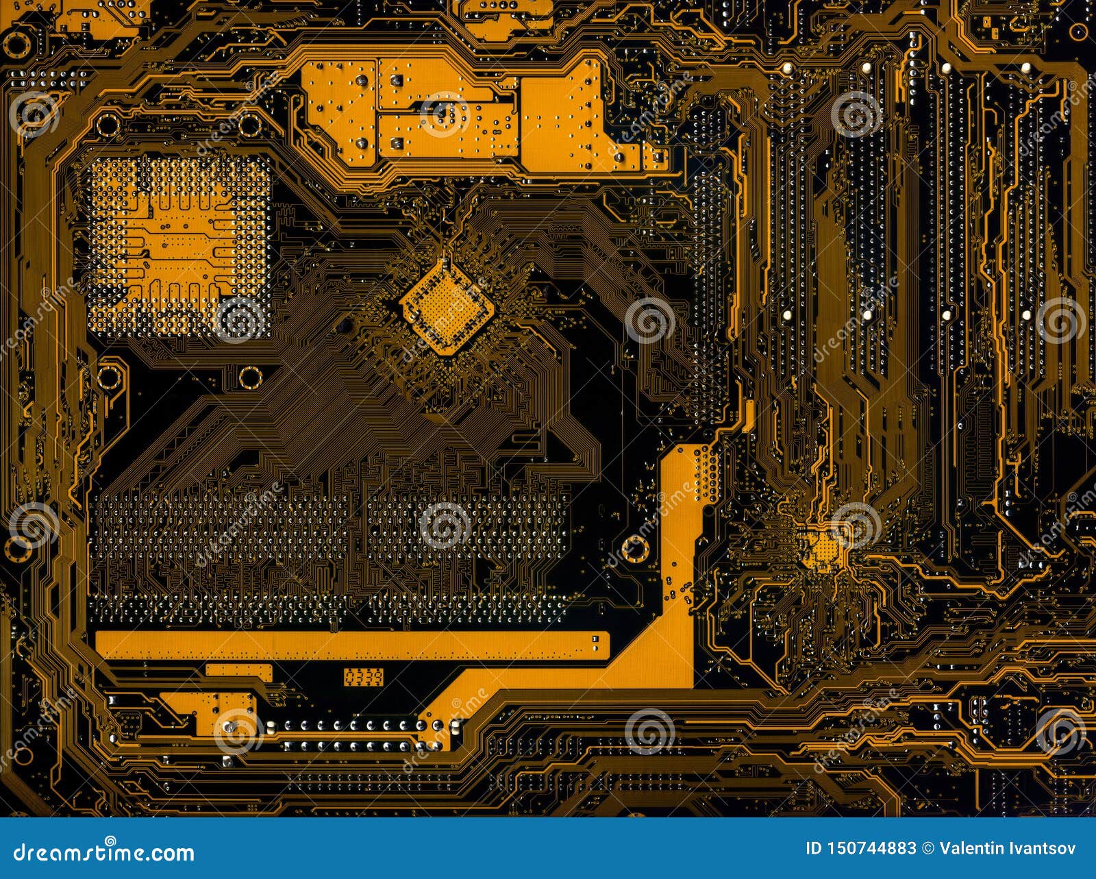 The Reverse Side of the Motherboard of a Personal Computer Stock Image ...