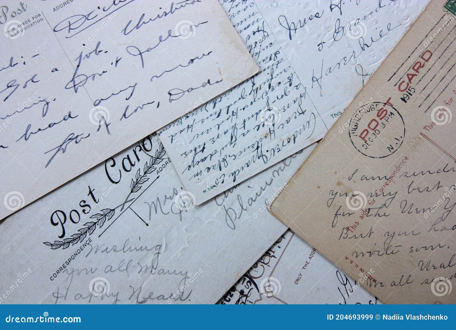 Reverse Side of an Old Post Cards Editorial Stock Image - Image of ...