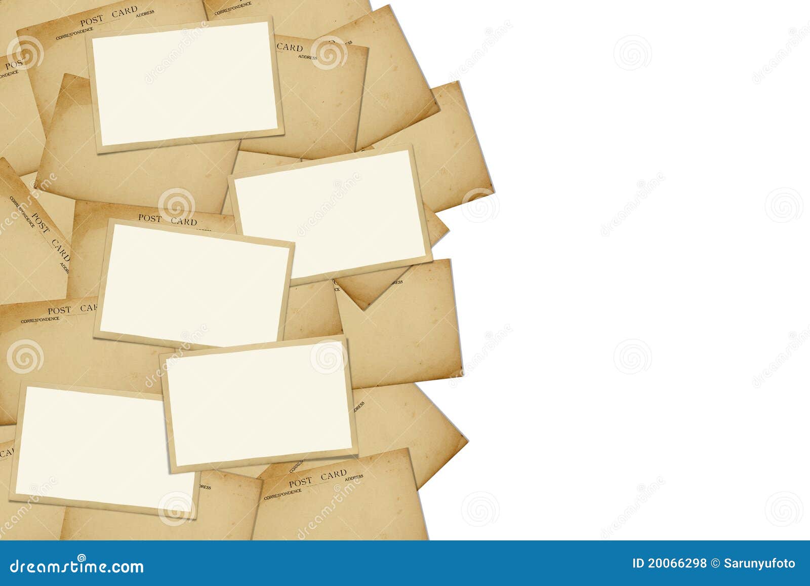 Reverse Side of an Old Postcard. Stock Photo - Image of printed, grunge ...