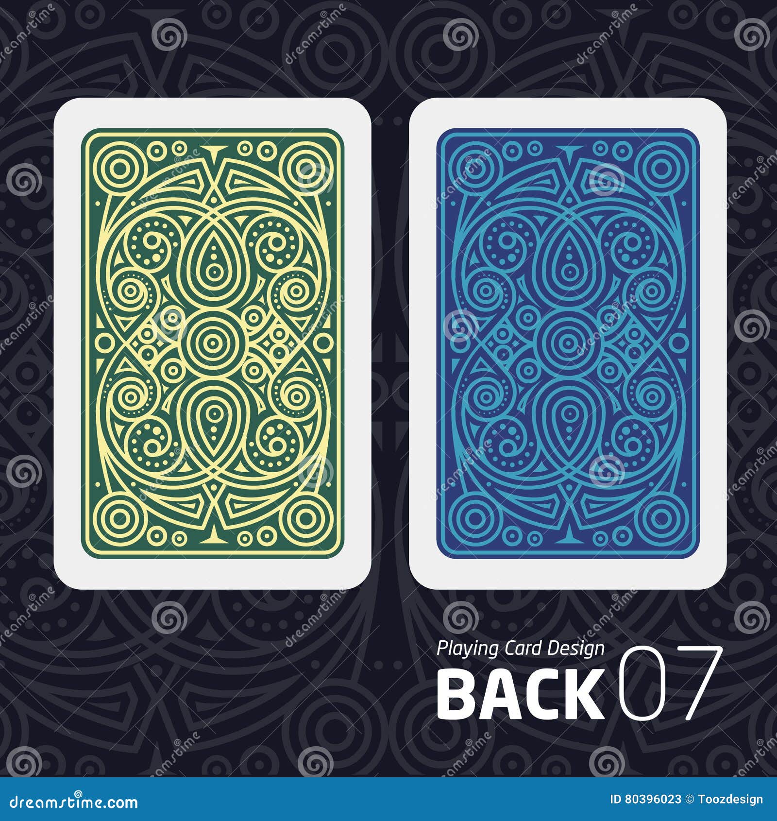 The Reverse Side of a Playing Card for Blackjack Other Game with a ...