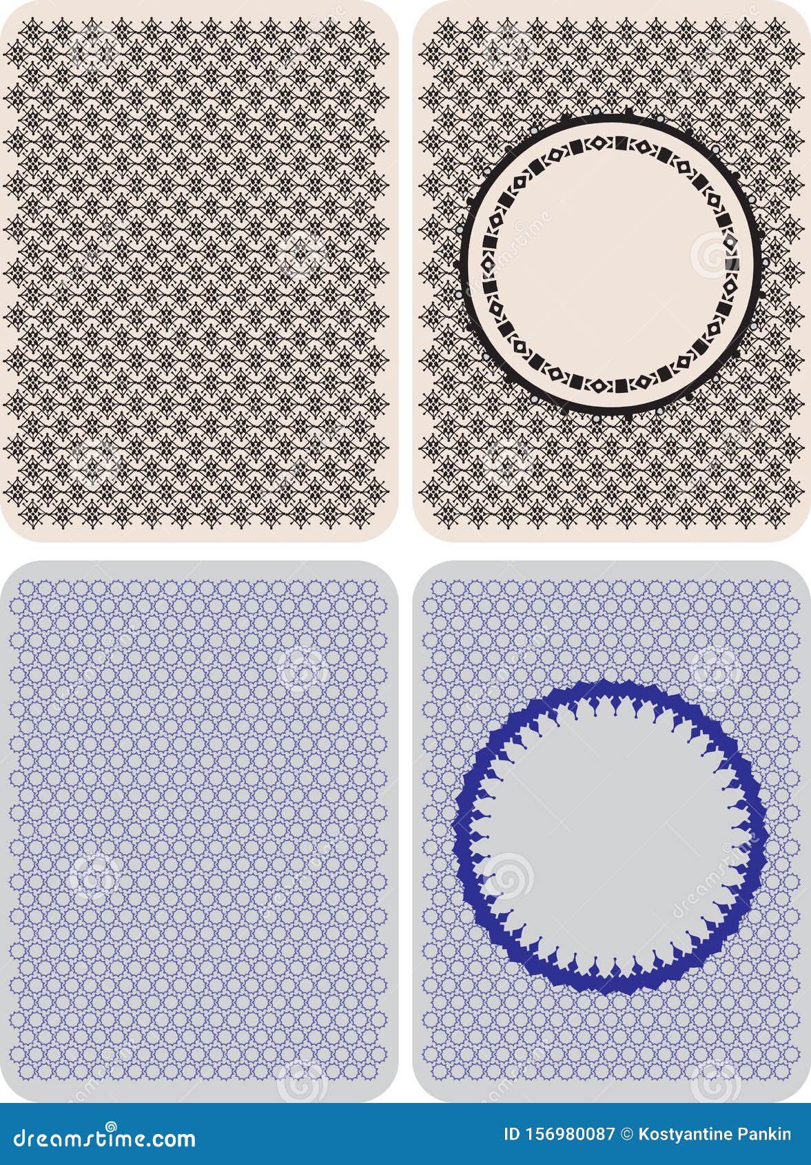 Reverse Side of Playing Card Stock Vector - Illustration of side, poker ...