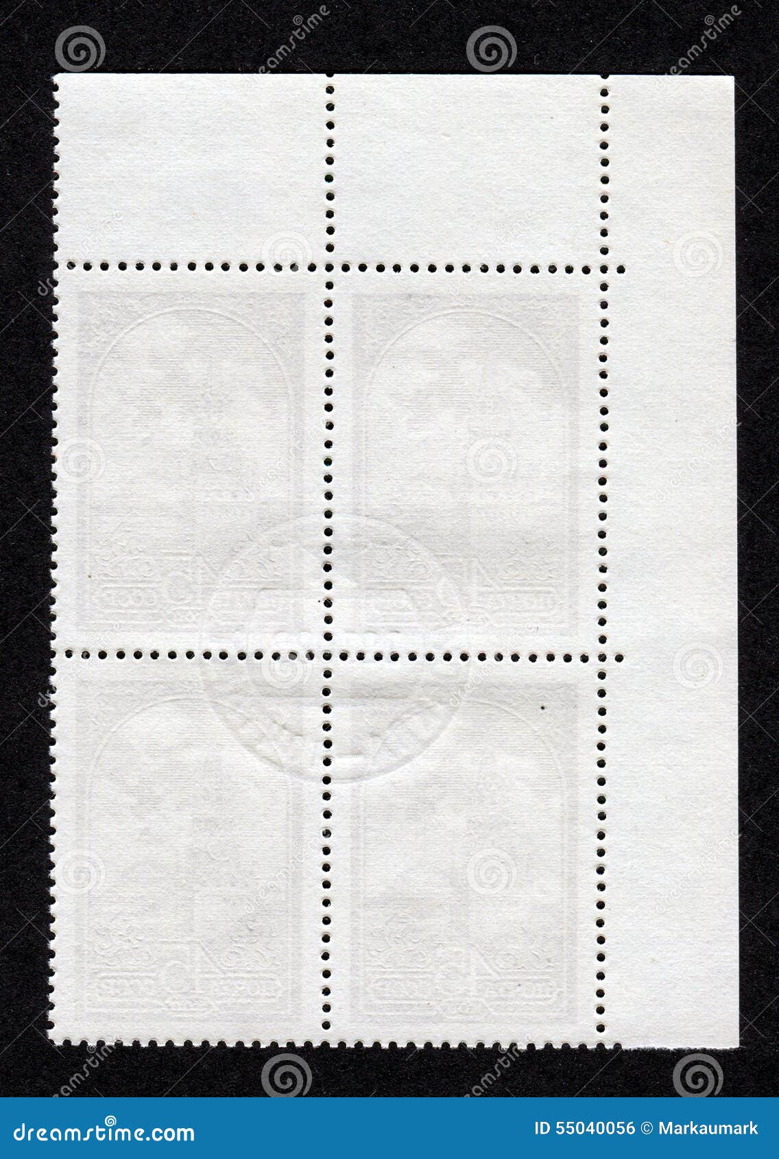 Reverse Side of a Postage Stamp. Stock Photo - Image of blank, black ...