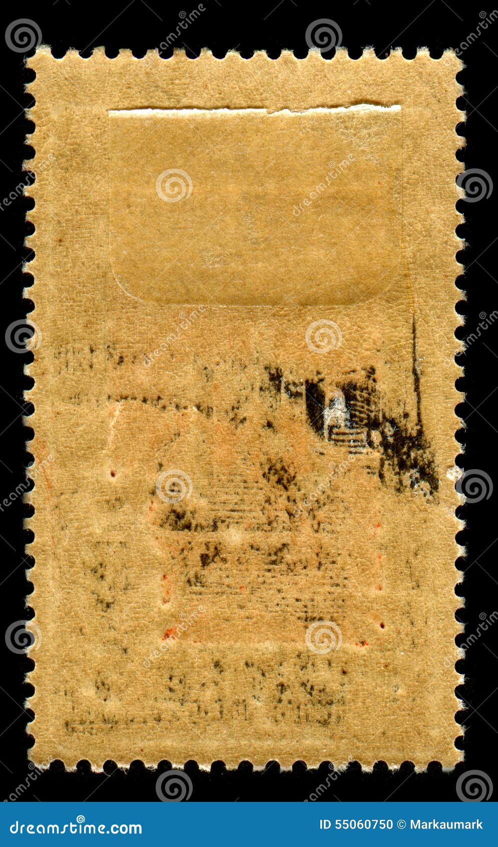 Reverse Side of a Postage Stamp. Stock Photo - Image of philately ...