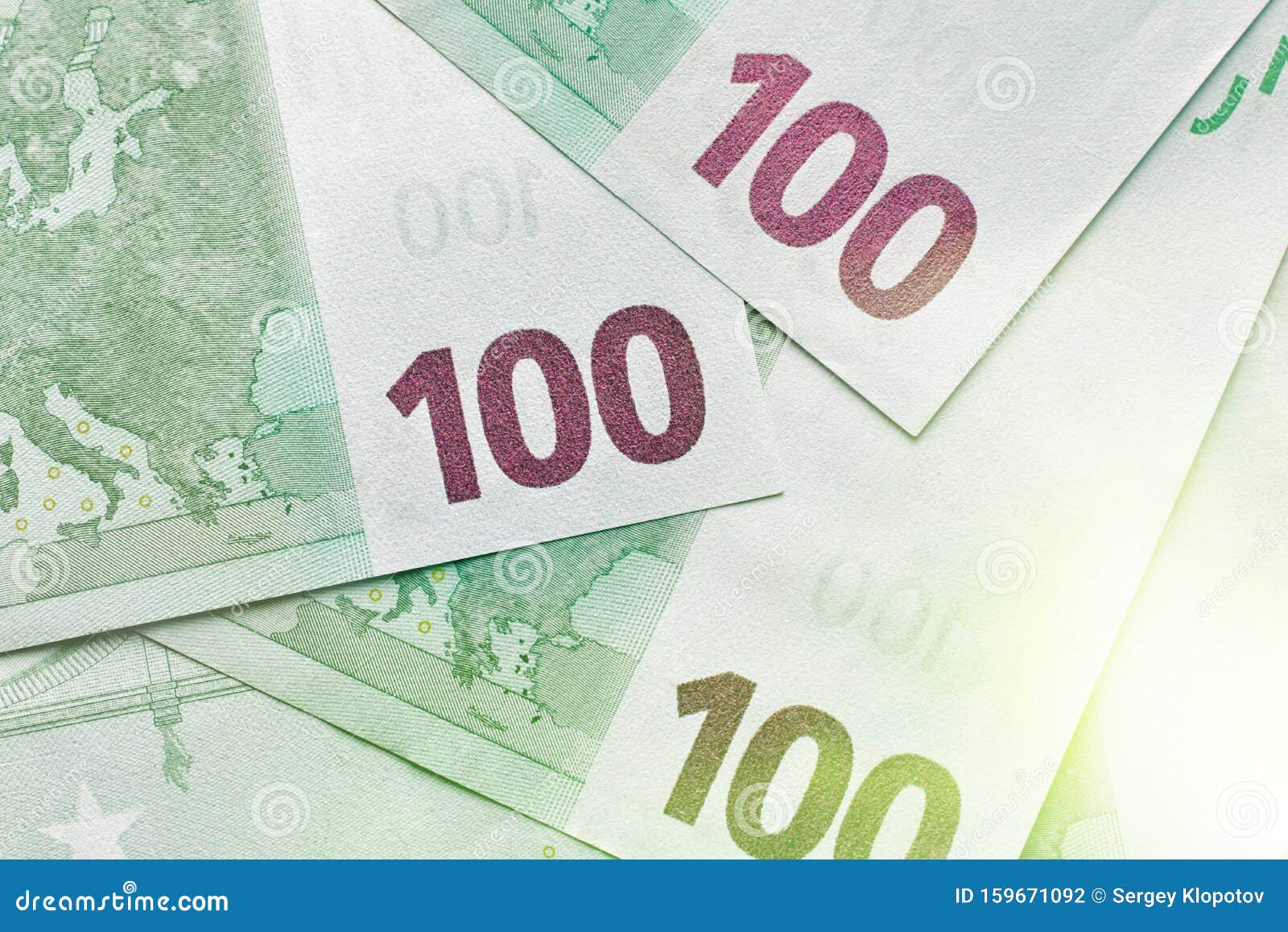 The Reverse Side of Several Euro Banknotes Stock Photo - Image of ...