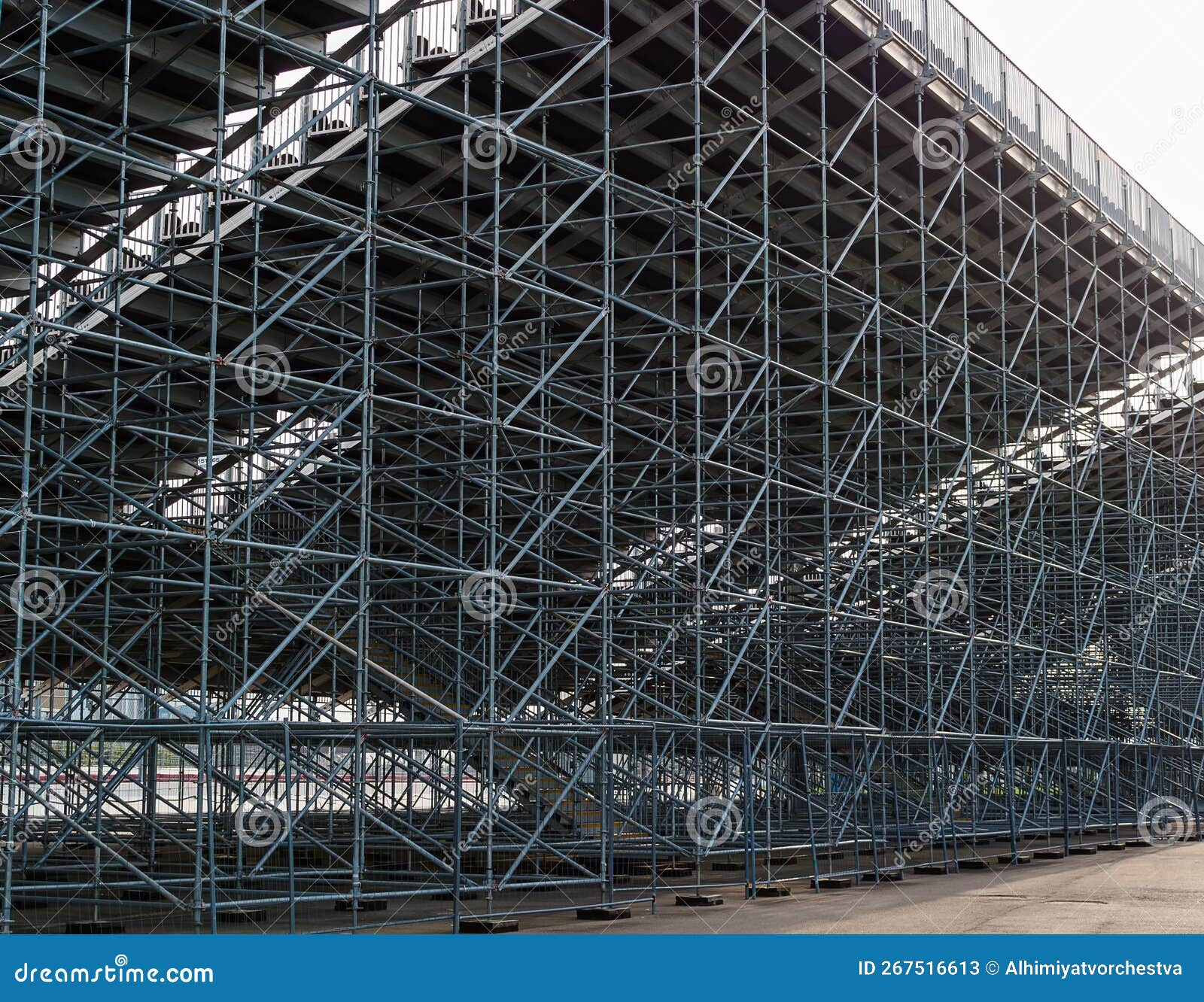 The Reverse Side of the Stands. Rear View of Steel Frame Structure ...