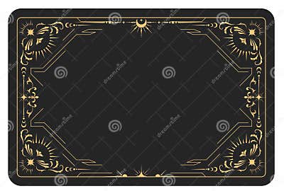 The Reverse Side of a Tarot Cards Batch, Magic Frame with Elegant ...