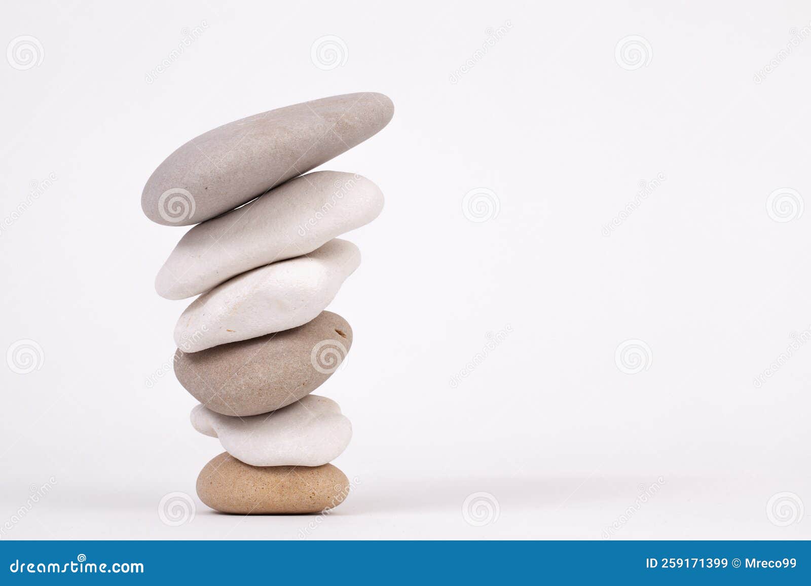 Reverse Stack of Zen Pebbles Isolated on White Stock Image - Image of ...