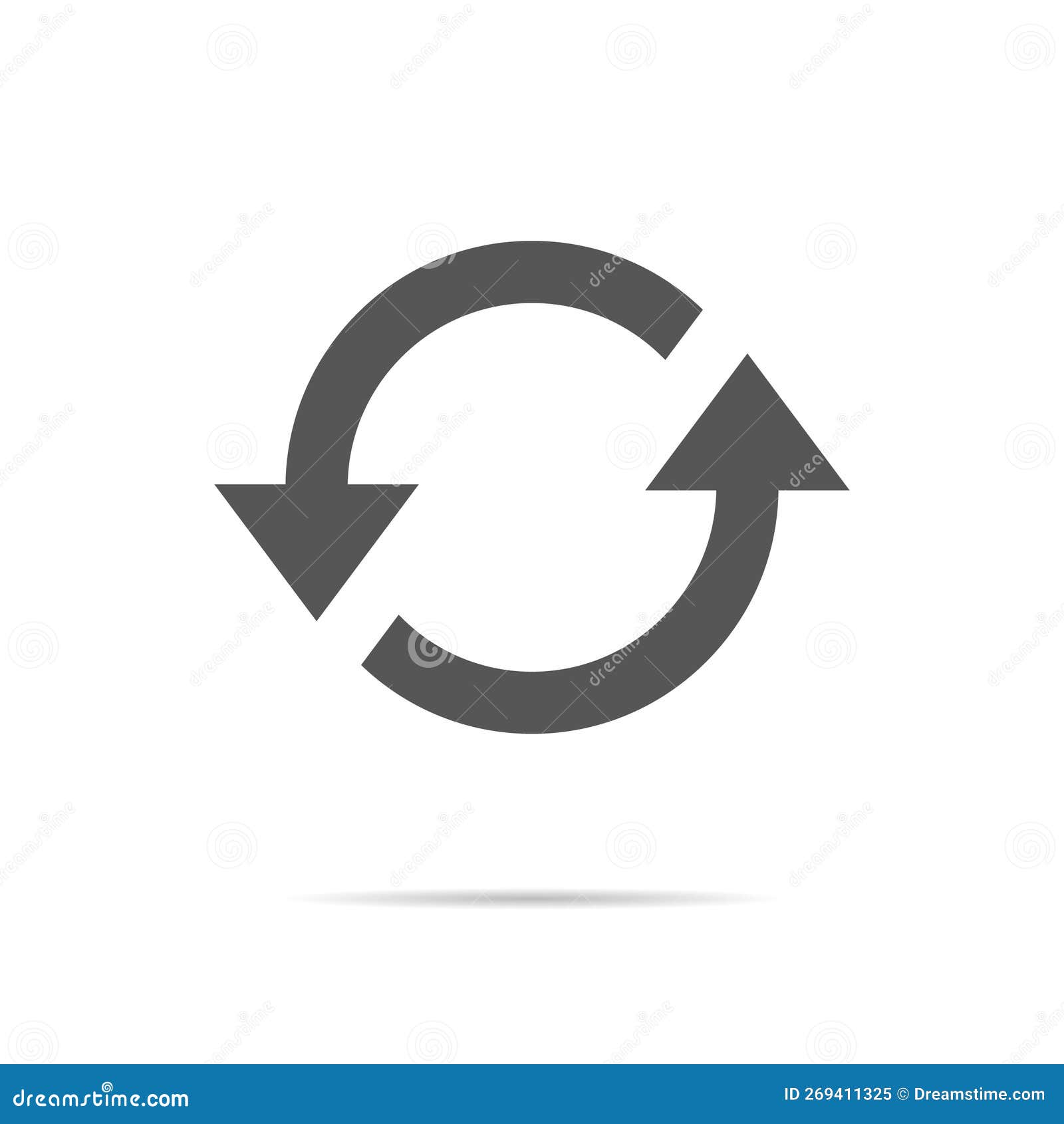 Reverse, Sync Icon Vector in Flat Style Stock Vector - Illustration of ...