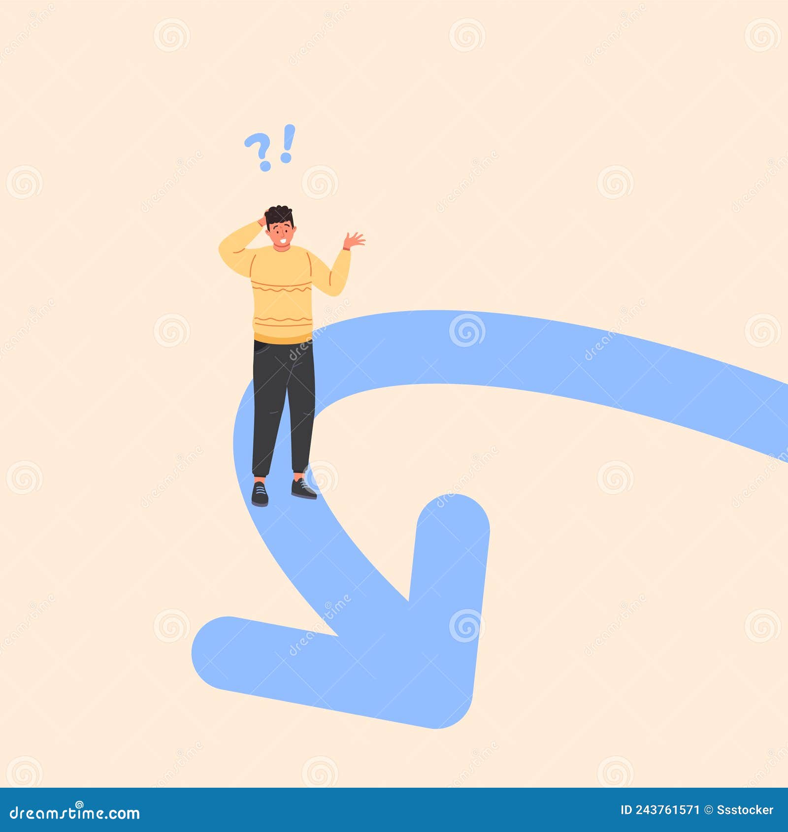 Arrow Reversal Sketch Vector Illustration | CartoonDealer.com #236468983