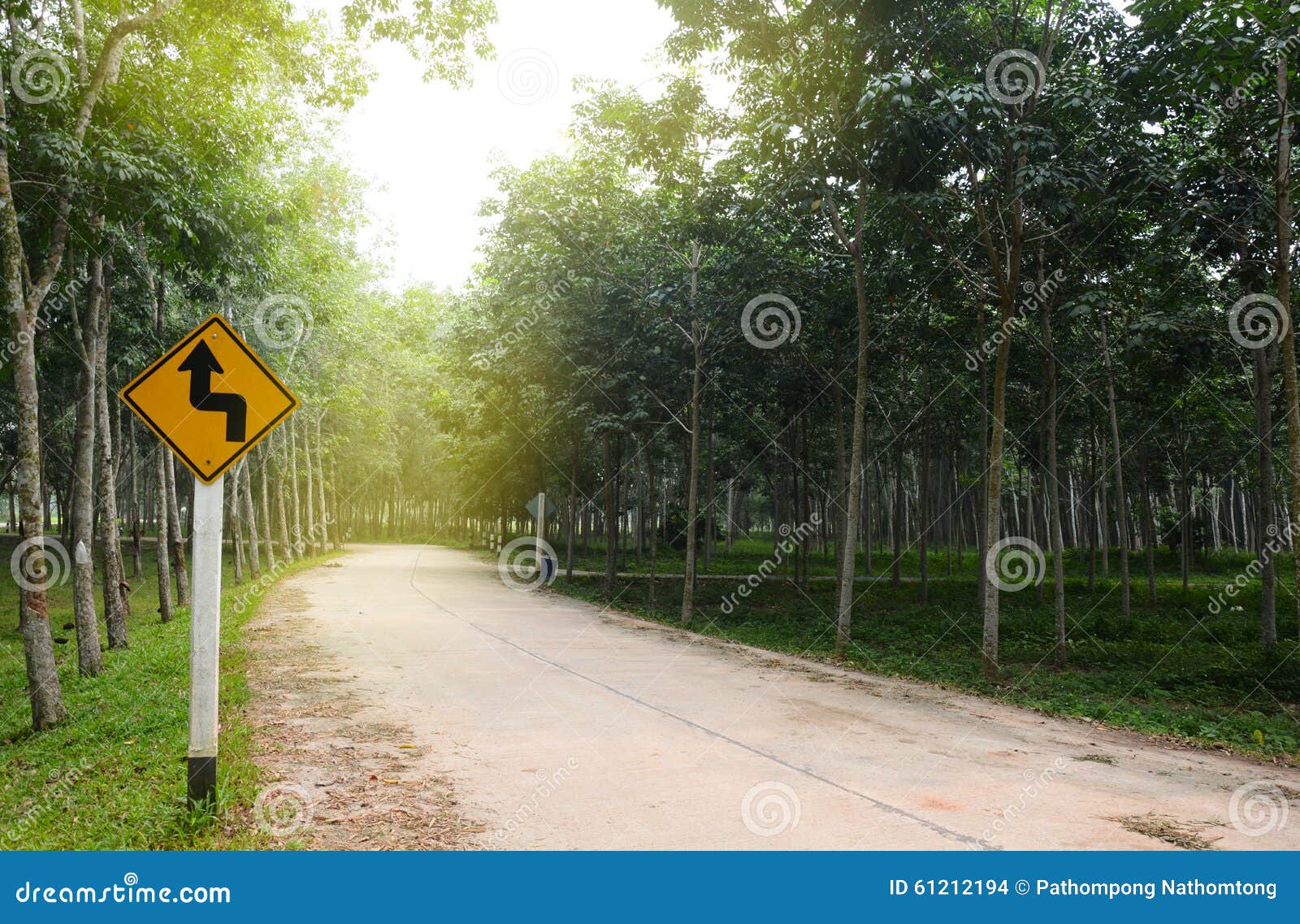 Reverse Turn Left Signs on the Road on the Road Stock Photo - Image of ...