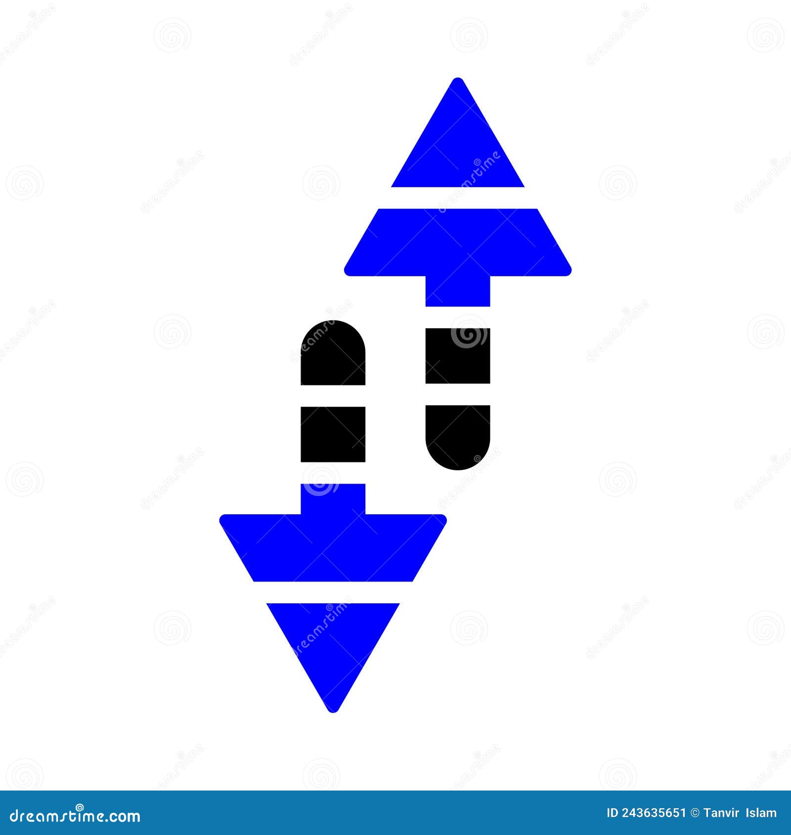 Reverse Up Down Arrow Icon stock vector. Illustration of move - 243635651