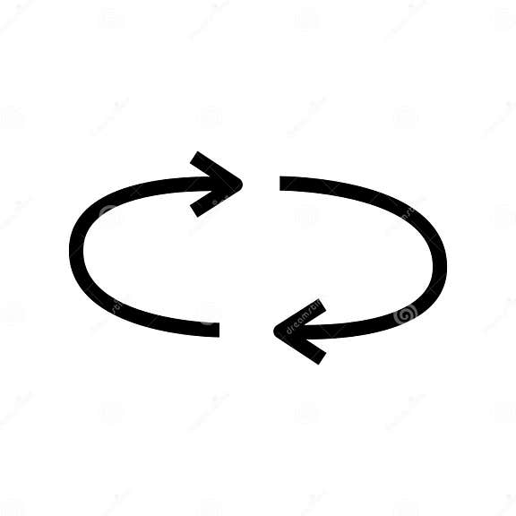 Reverse Vector Icon, Direction Arrow. Simple, Flat Design Stock ...