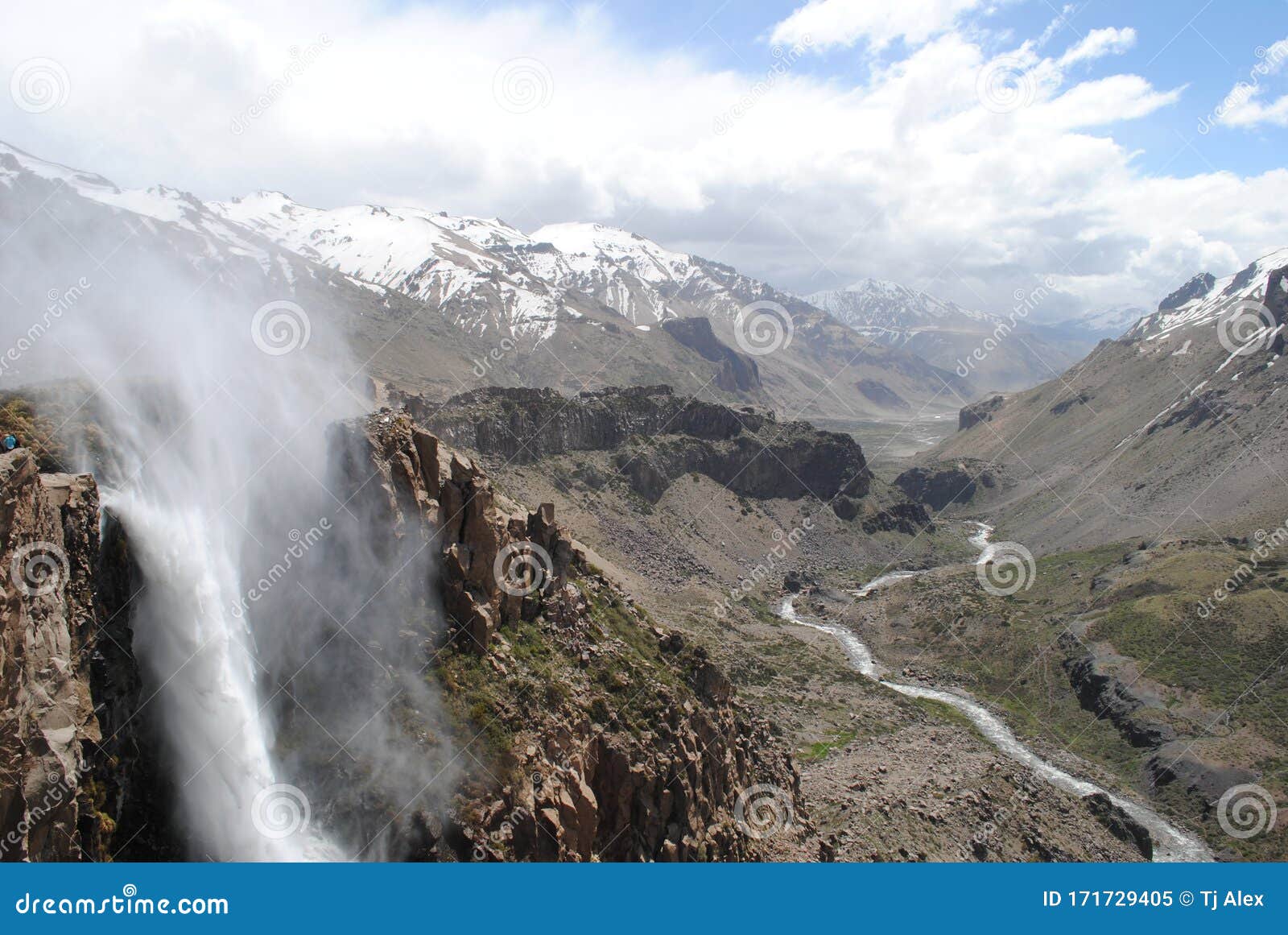Reverse Waterfall and Nature Stock Image - Image of mountains, reverse ...