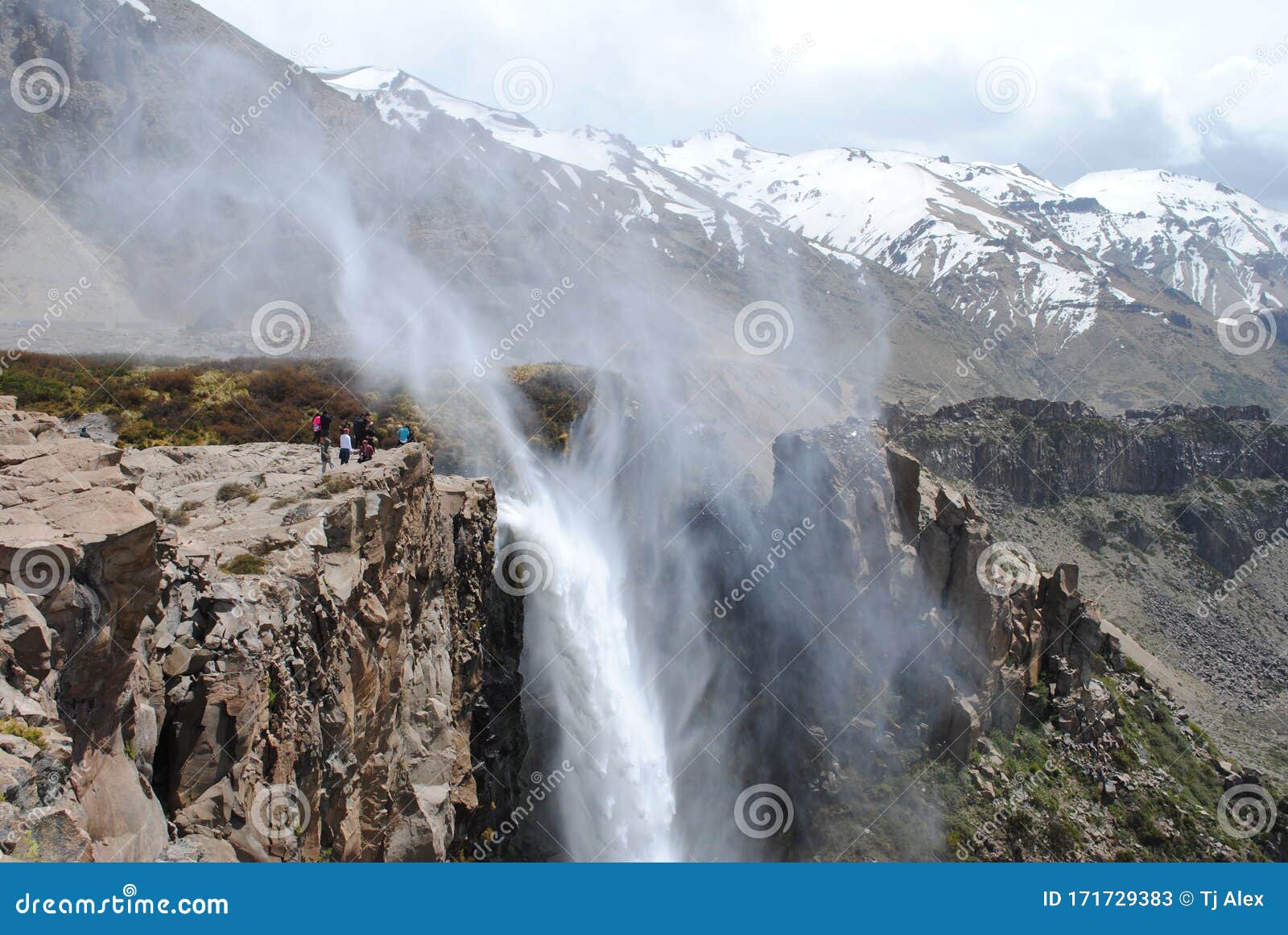 Reverse Waterfall and Nature Stock Image - Image of landscape ...
