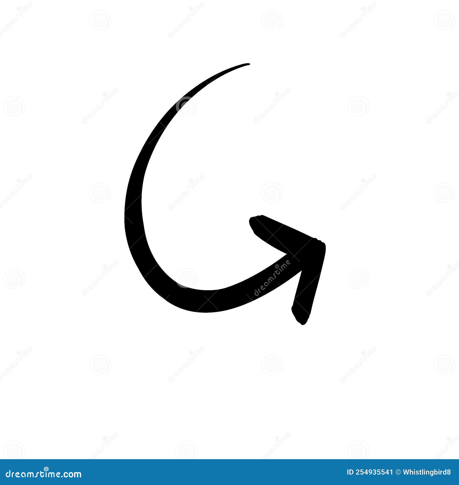 Reversed Black Little Arrow on White Background Illustration Stock ...