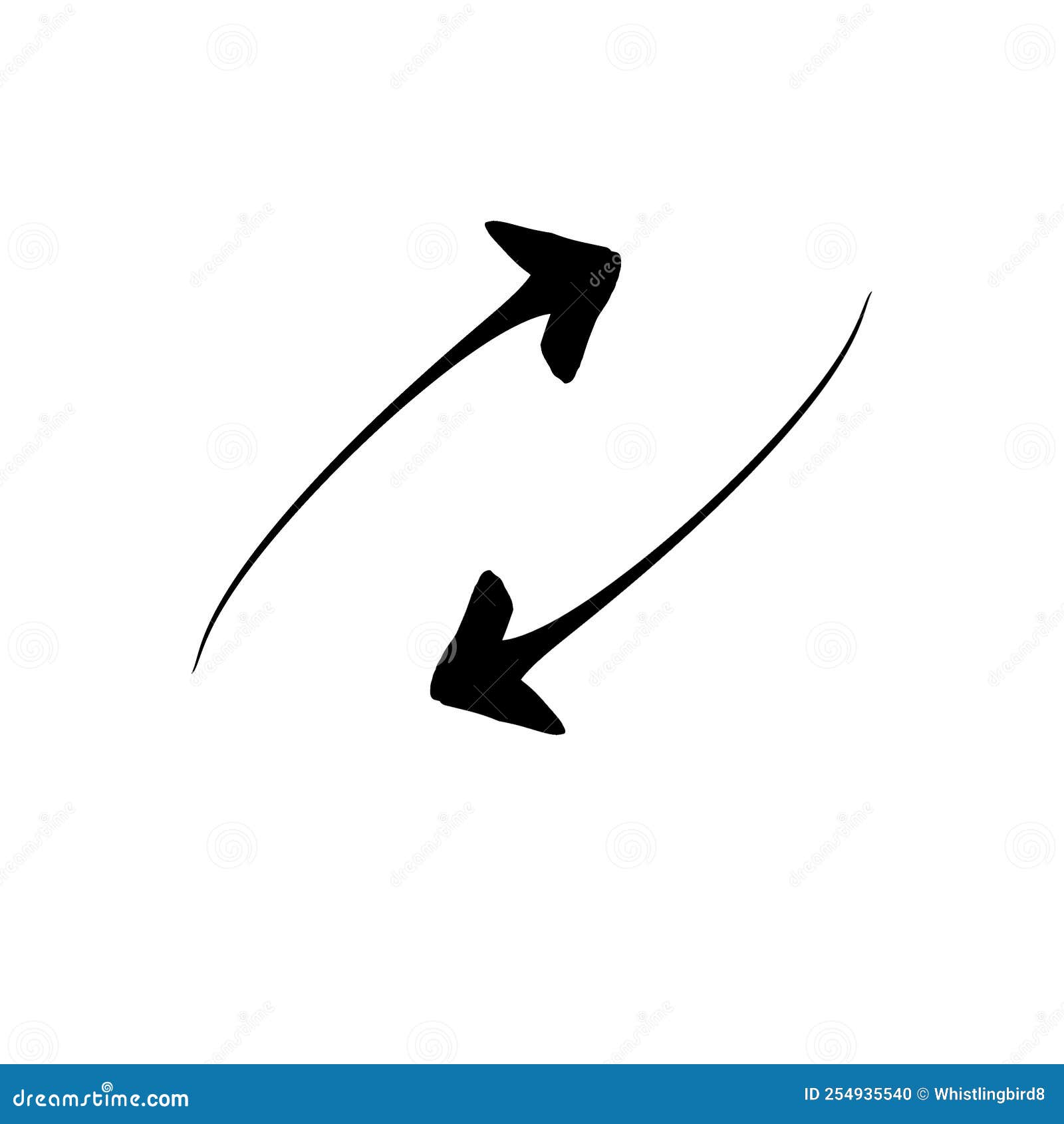 Reversed Black Little Arrow On White Background Illustration Royalty ...