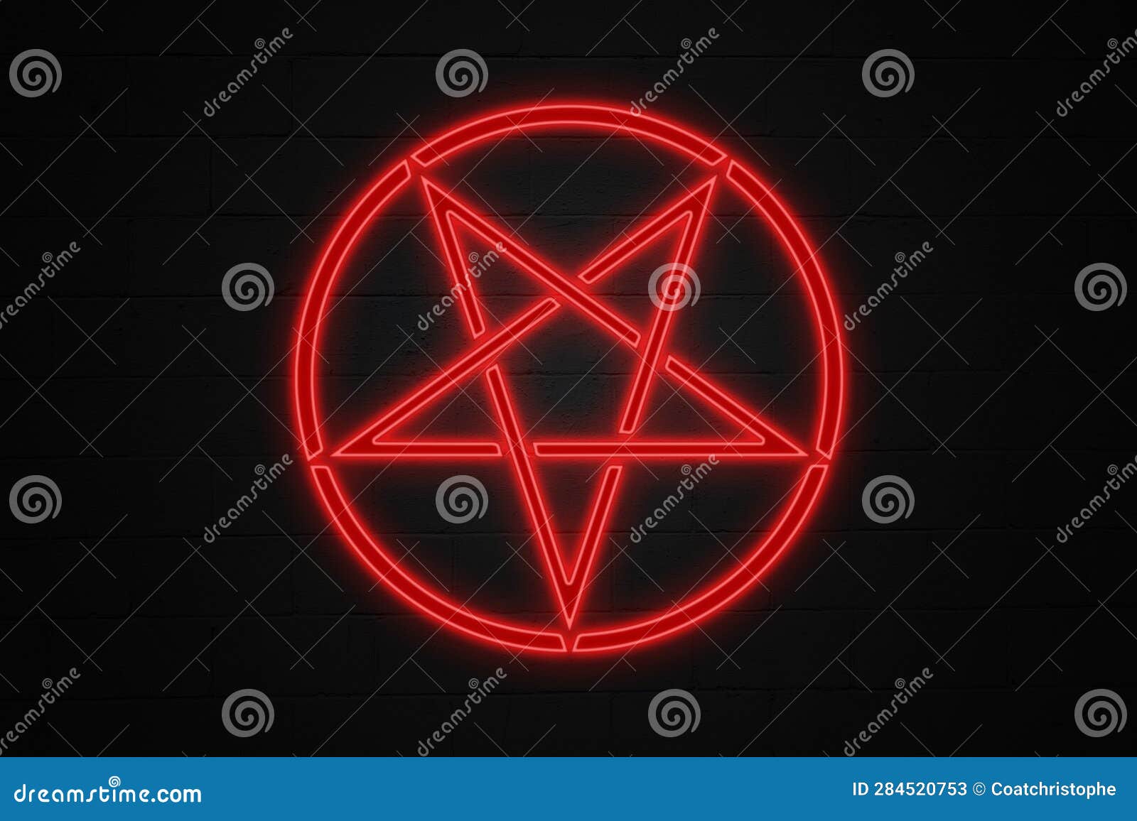 Reversed Pentagram Symbol. Wiccan Symbols- Cross Of Sulfur. Blood Red ...
