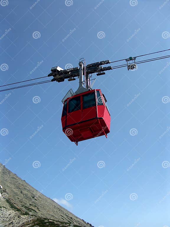 Reversible aerial ropeway stock image. Image of mountain - 2530013