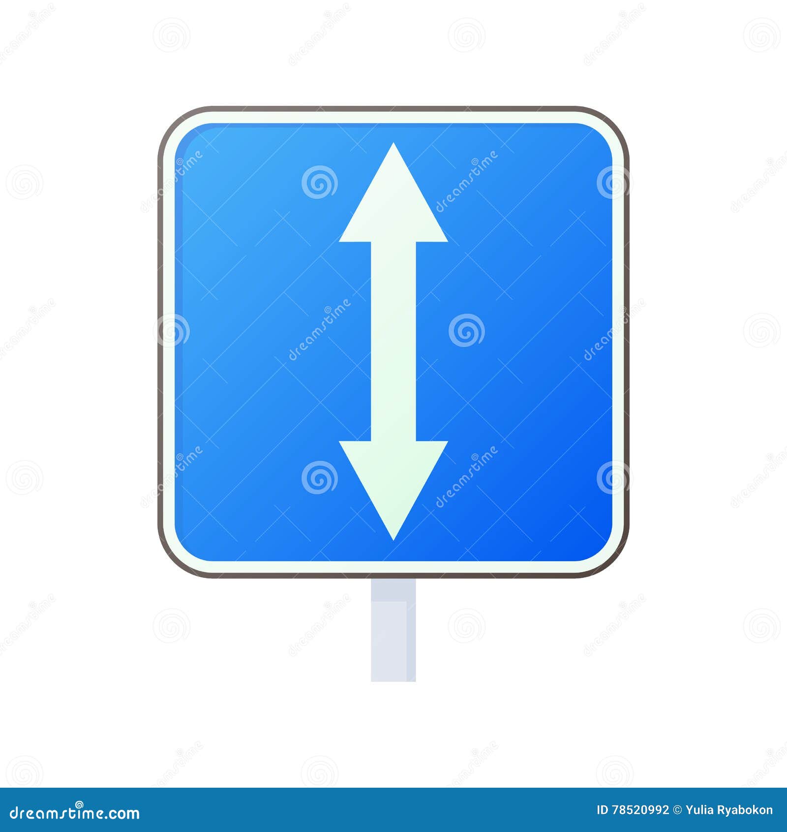 Reversible Motion Icon, Cartoon Style Vector Illustration ...