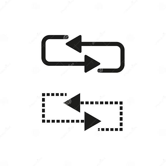 Reversible Process Arrows. Data Exchange Symbol. Vector Illustration ...