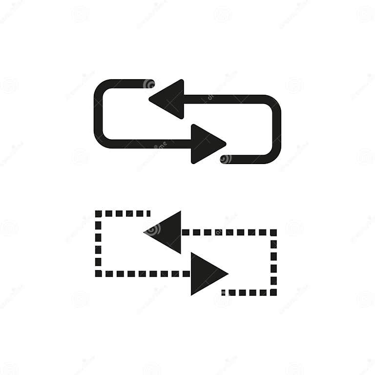 Reversible Process Arrows. Data Exchange Symbol. Vector Illustration ...